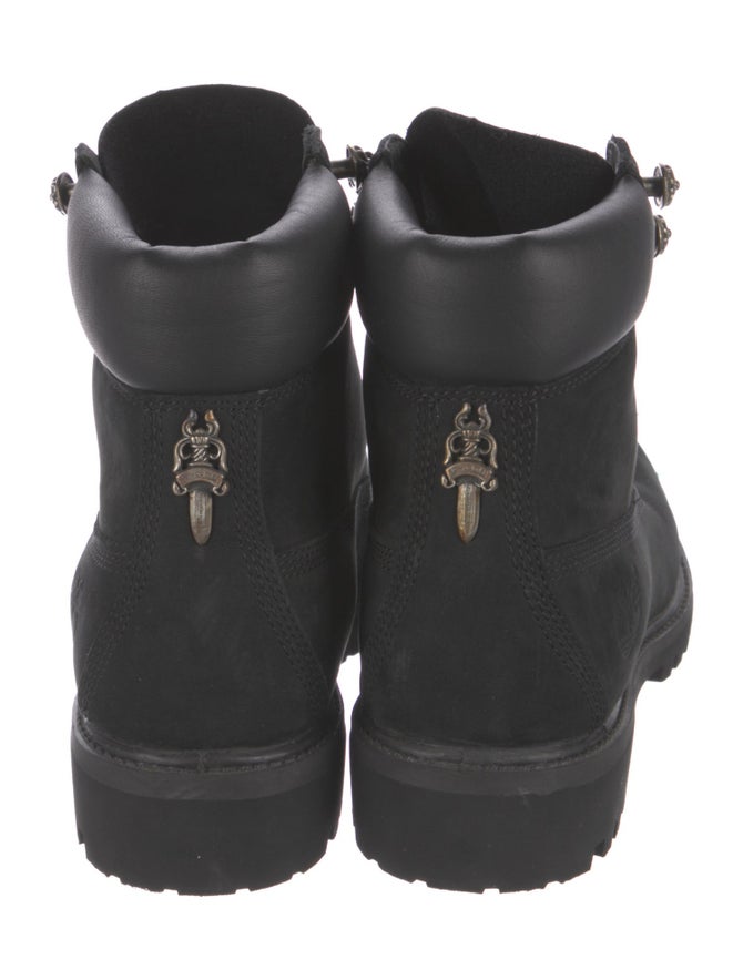 Chrome Hearts x Timberland 6" Suede Combat Boots - Black Boots, Shoes ...