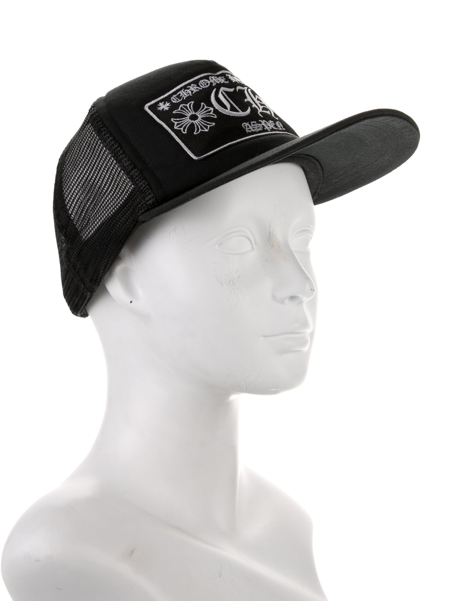 Chrome Hearts Aspen CH Logo Trucker Hat - Black Hats, Accessories ...