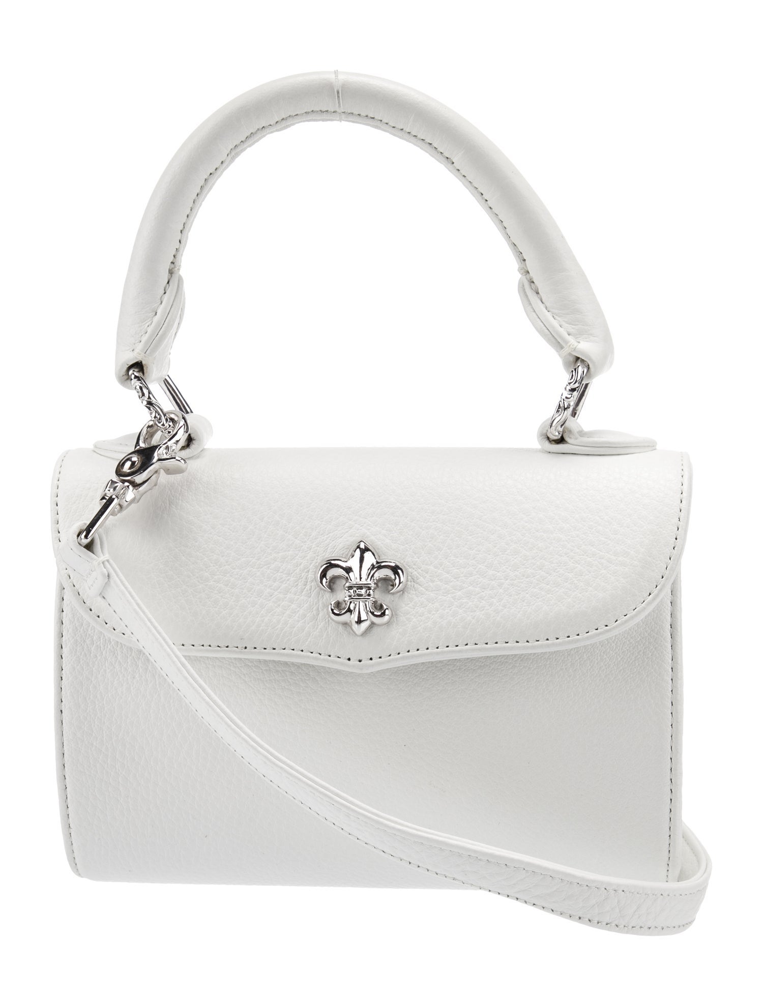 Chrome Hearts Fleur De Lis Mini Handle Bag - White Handle Bags ...