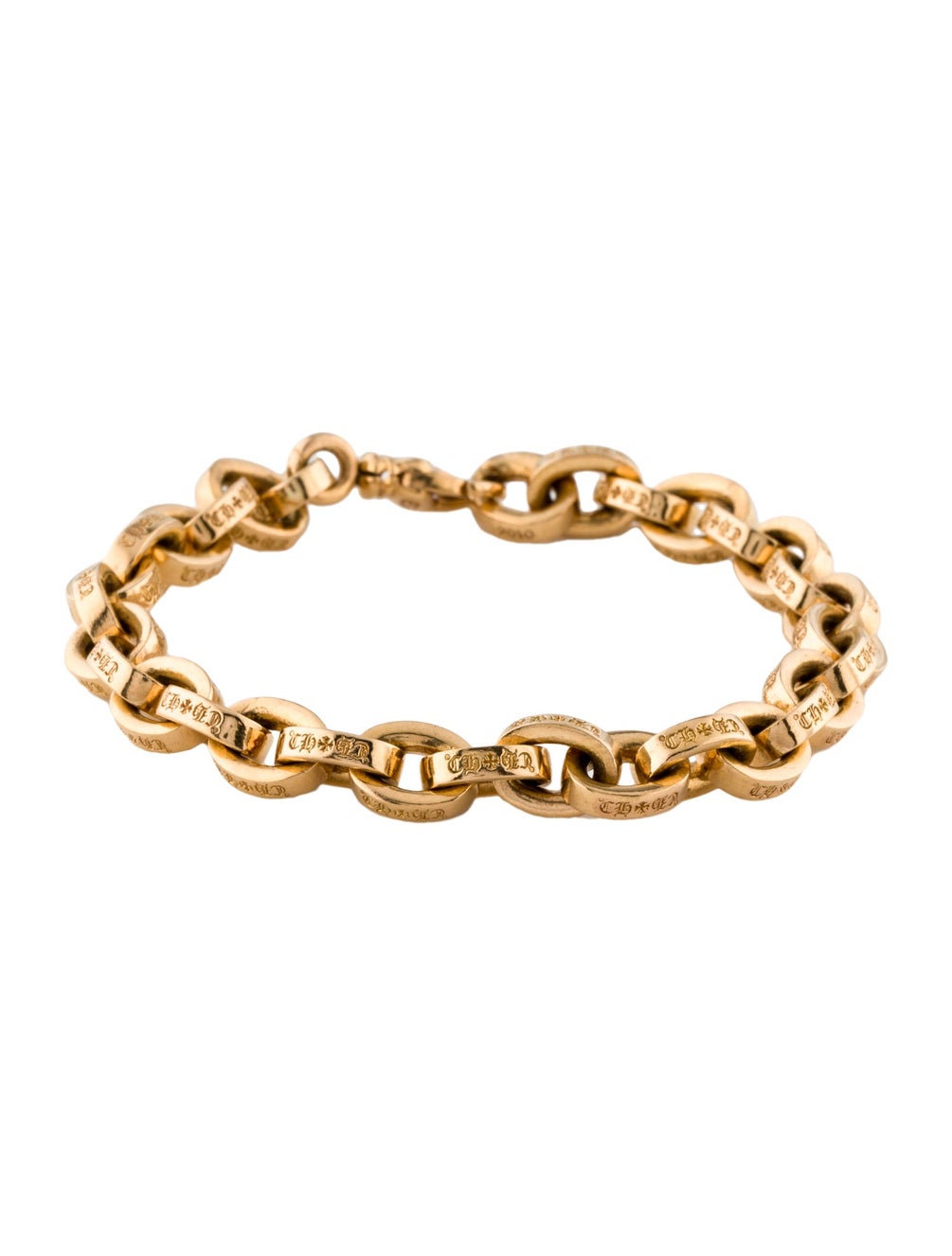 Chrome Hearts 22K Paper Chain Bracelet - 22K Yellow Gold Link ...