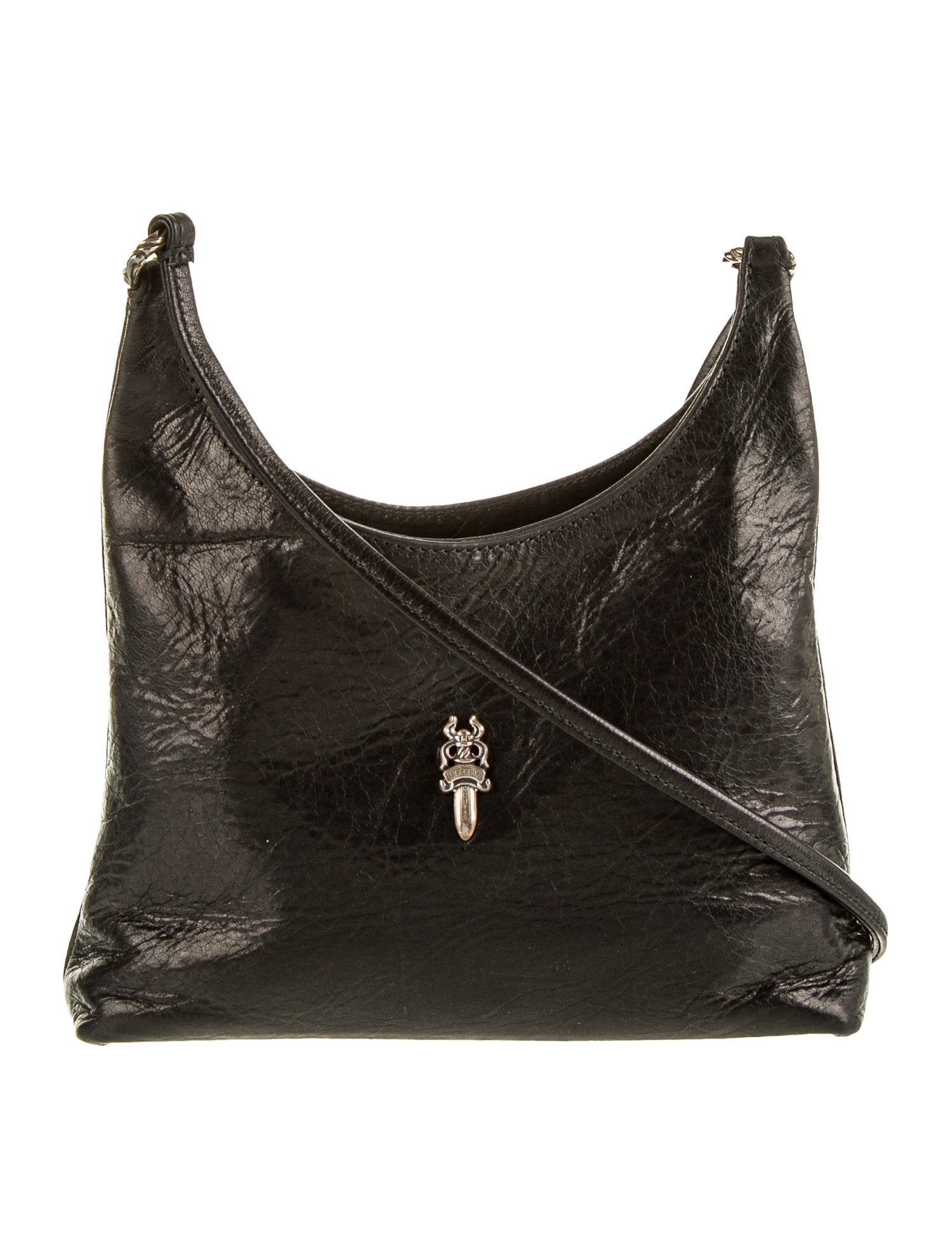 Chrome Hearts Leather Shoulder Bag - Black Shoulder Bags, Handbags ...
