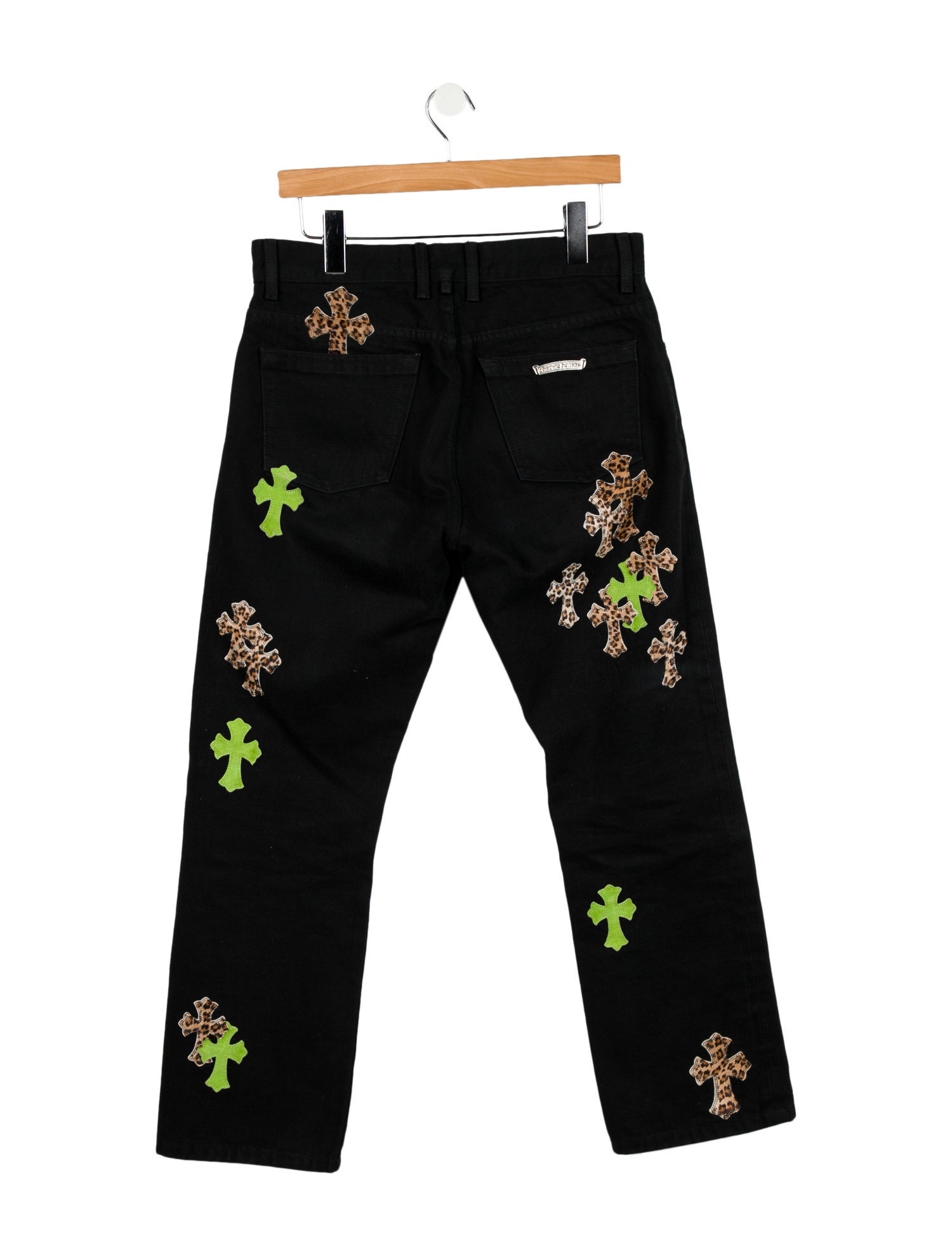 Chrome Hearts Cross Patch Jeans Straight Leg Jeans - 11" Rise Jeans ...