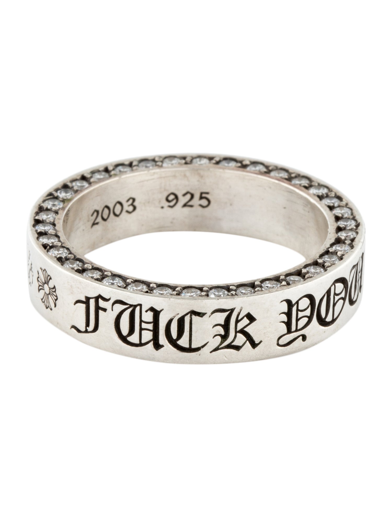 Chrome Hearts Explicit Diamond Space Band - Band, Rings - CHH52540 ...
