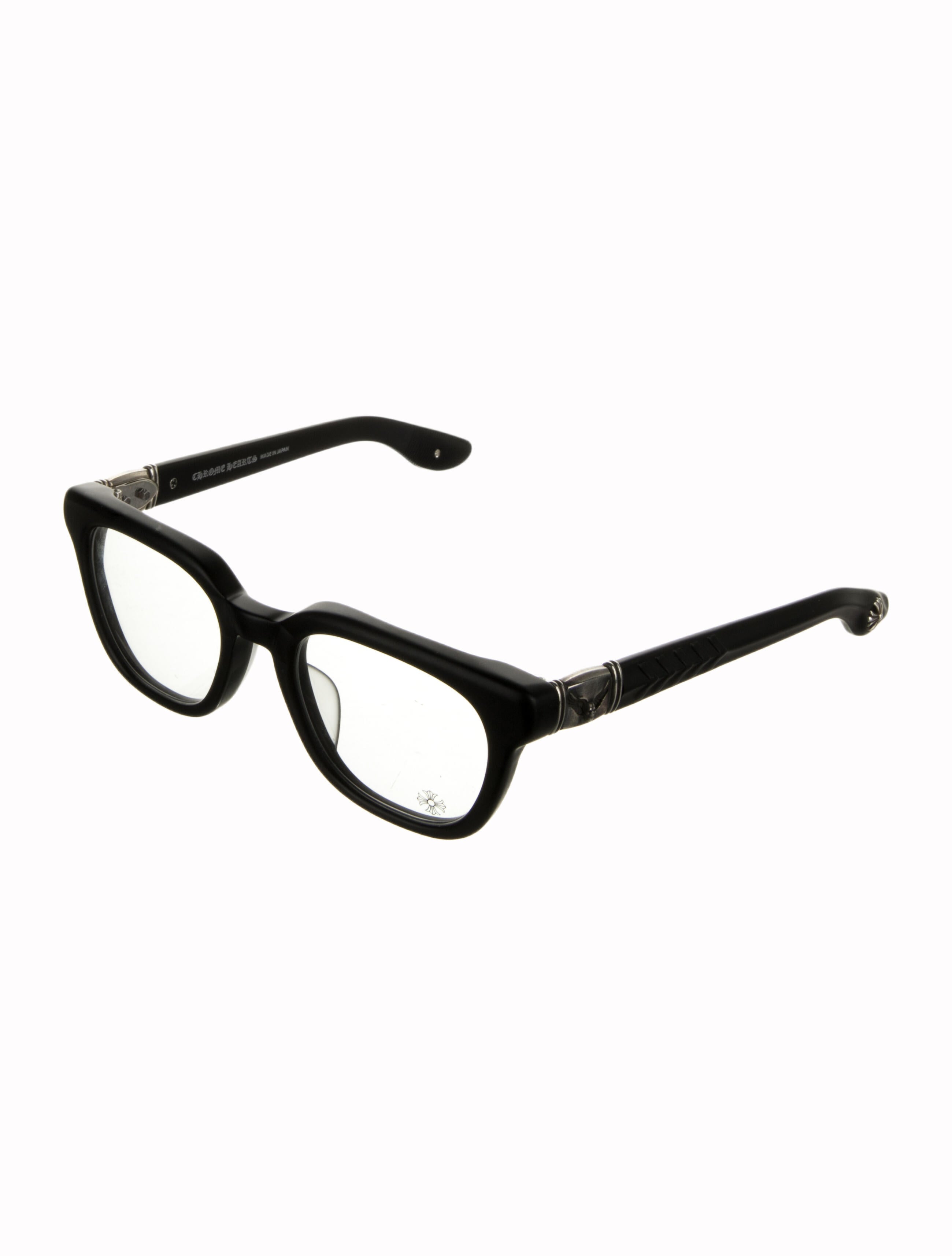 Chrome Hearts Well Hell Yeah Square Eyeglasses - Black Eyeglasses ...