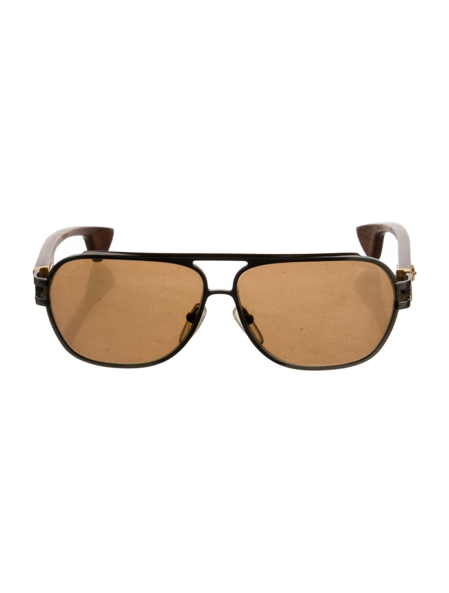 Chrome Hearts The Brown Aviator Sunglasses - Brown Sunglasses ...