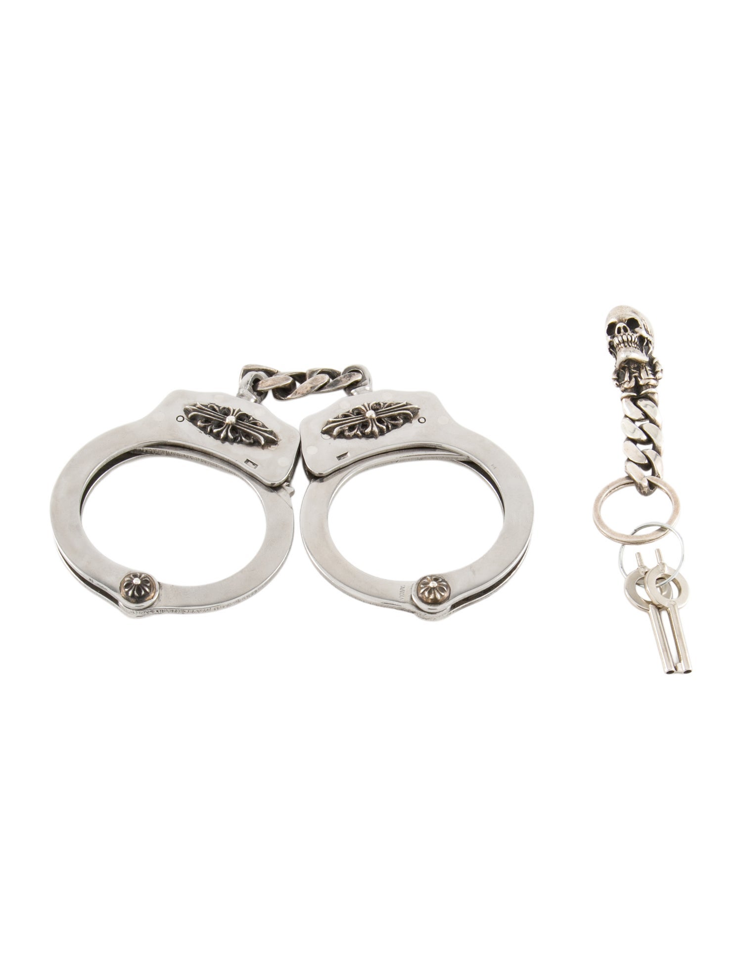 Chrome Hearts Pair of Sterling Silver Handcuffs - Silver Other ...