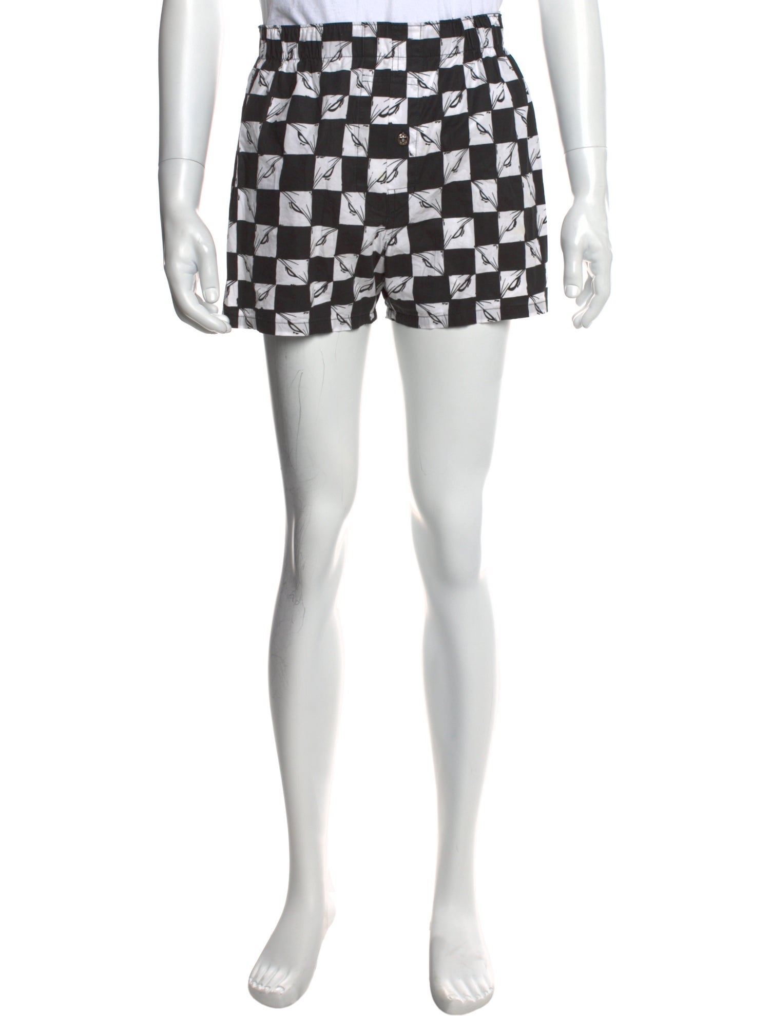 Chrome Hearts x Matty Boy Checkered Jogger Shorts - Black, 12.25" Rise ...