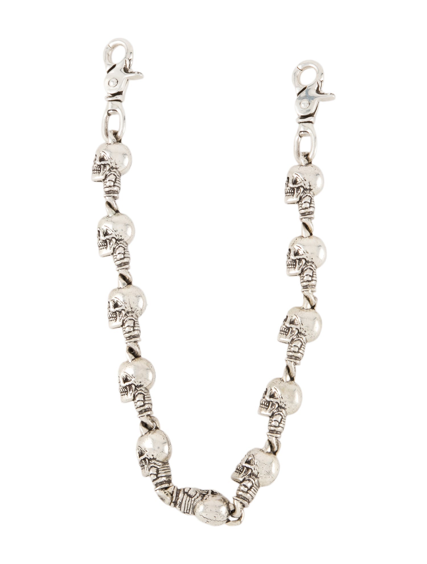 Chrome Hearts Heavyweight Foti Delphino XL Skull Wallet Chain - Silver ...