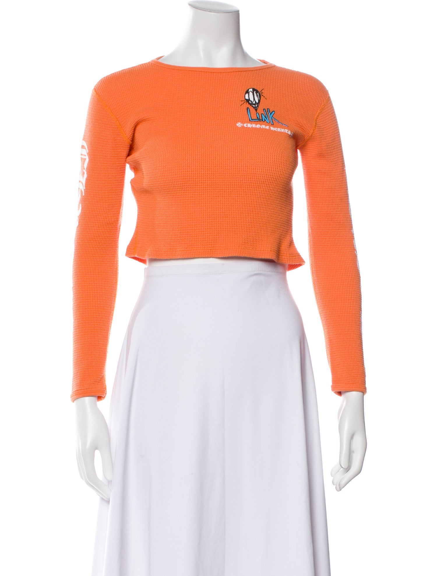 Chrome Hearts x Matty Boy Link and Build Graphic Print Crop Top ...