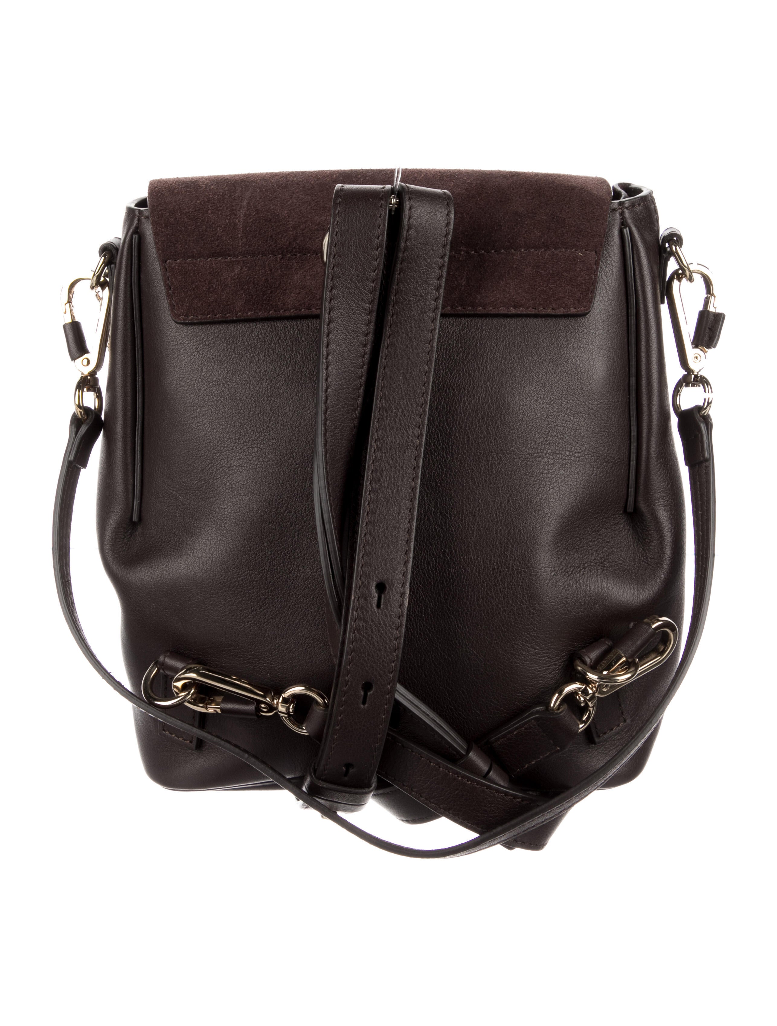 Chloé Leather Mini Faye Backpack - Burgundy Backpacks, Handbags ...