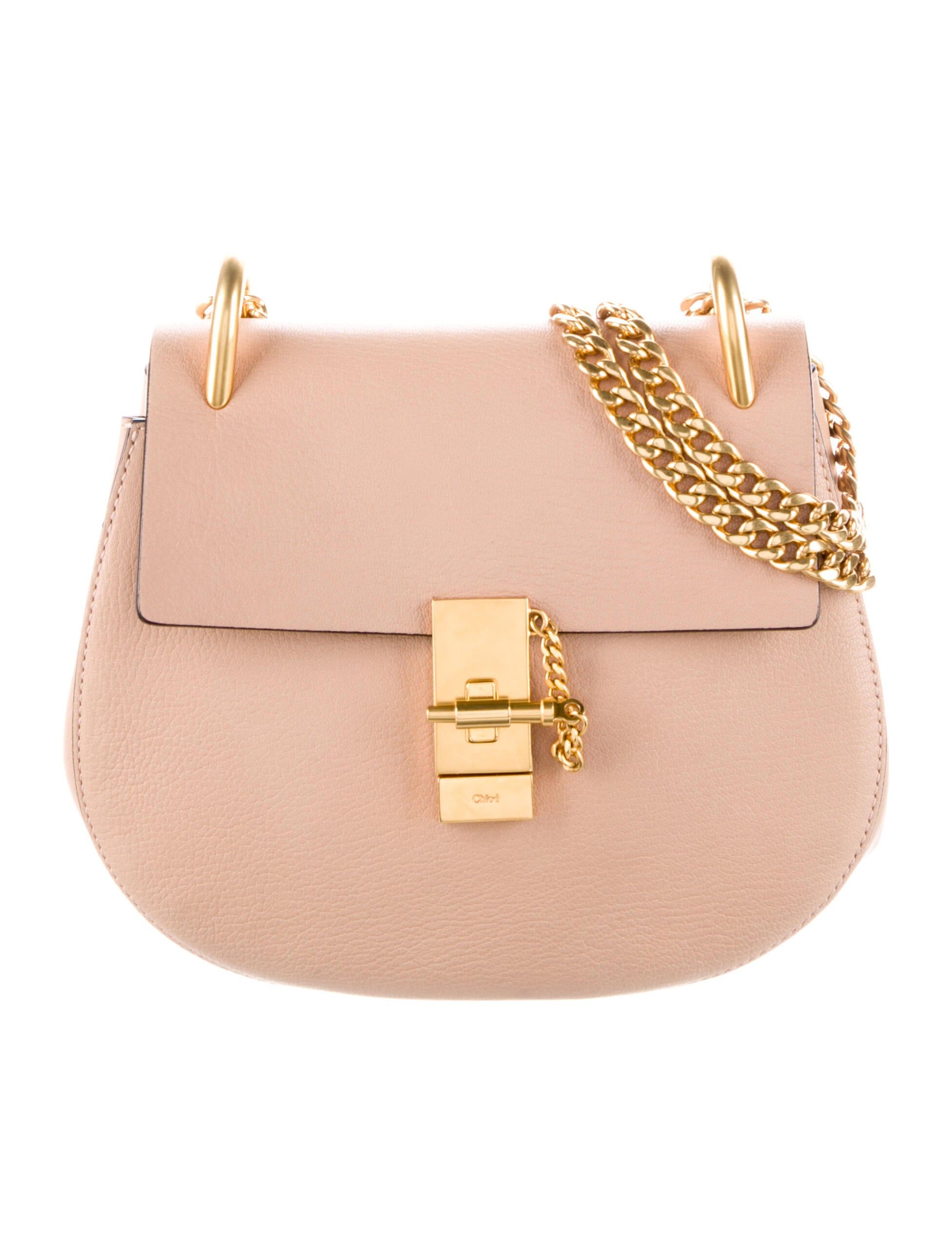 Chloé Leather Mini Drew Shoulder Bag - Neutrals Shoulder Bags, Handbags ...