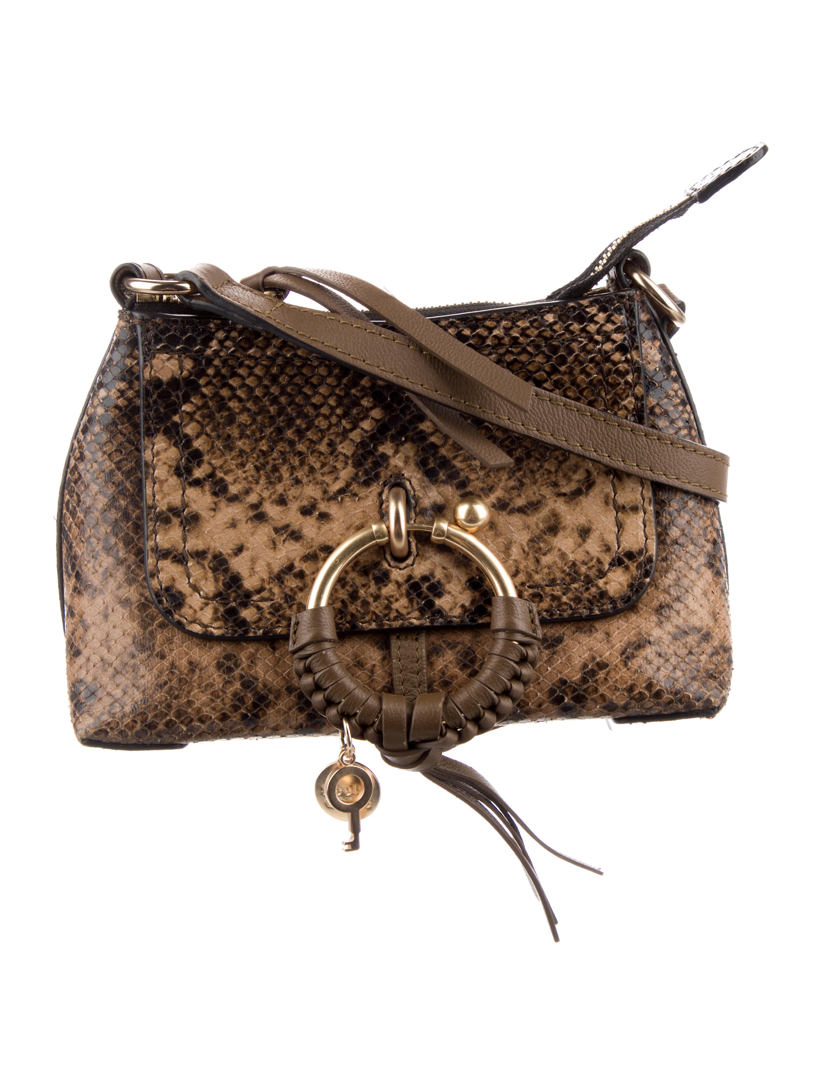 Chloé Snakeskin Crossbody Bag - Neutrals Crossbody Bags, Handbags ...