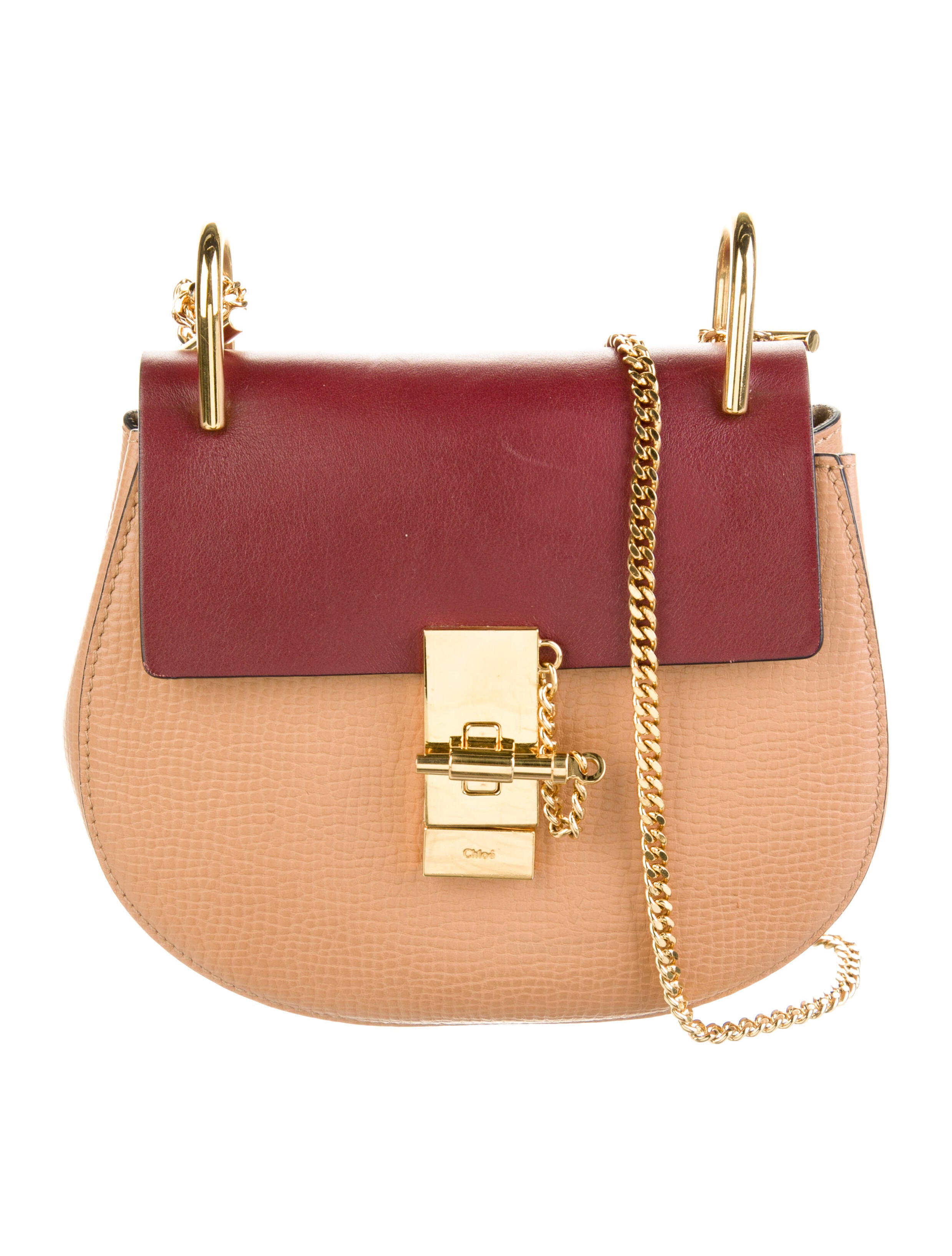 Chloé Leather Mini Drew Shoulder Bag - Neutrals Shoulder Bags, Handbags ...