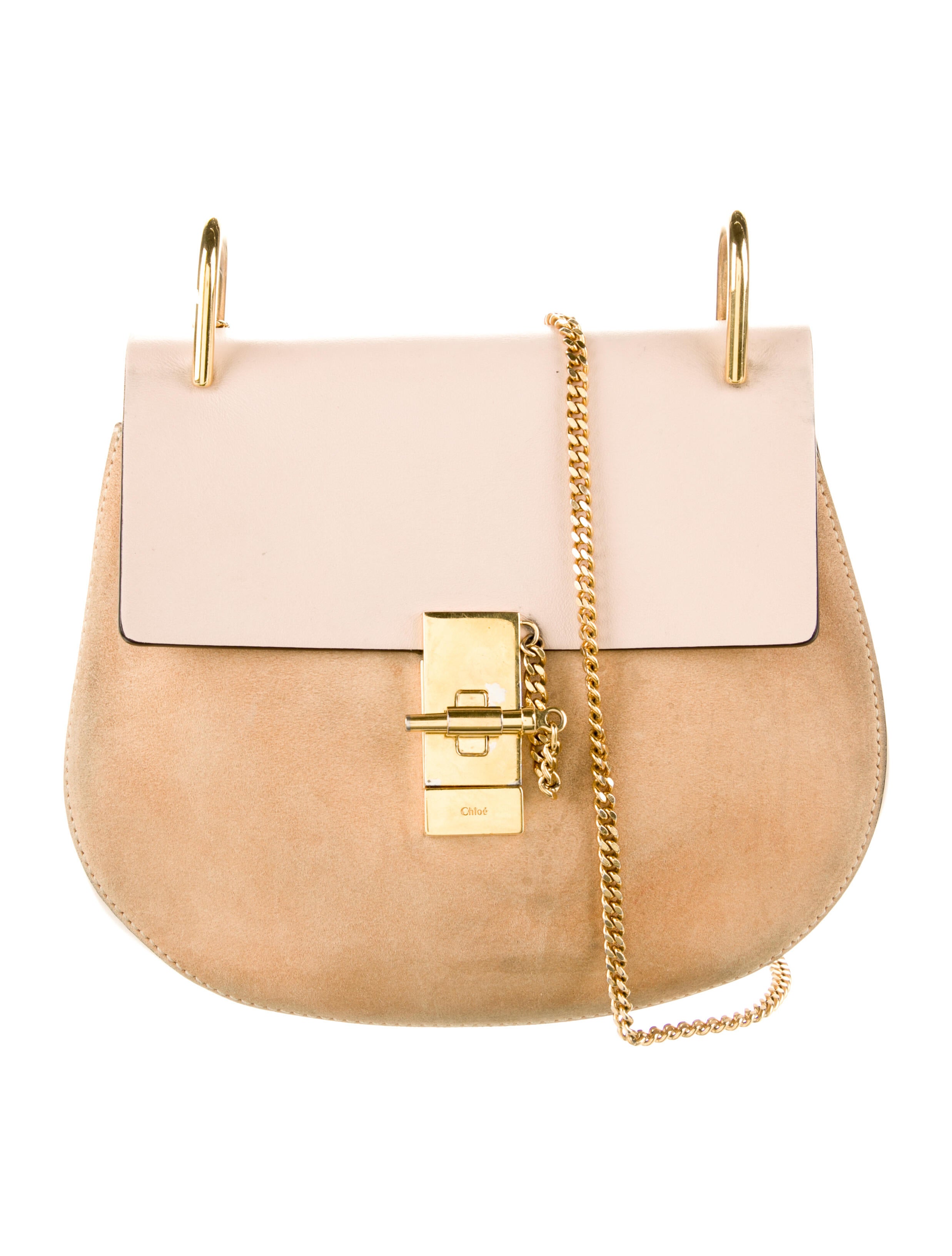 Chloé Leather Mini Drew Shoulder Bag - Neutrals Shoulder Bags, Handbags ...
