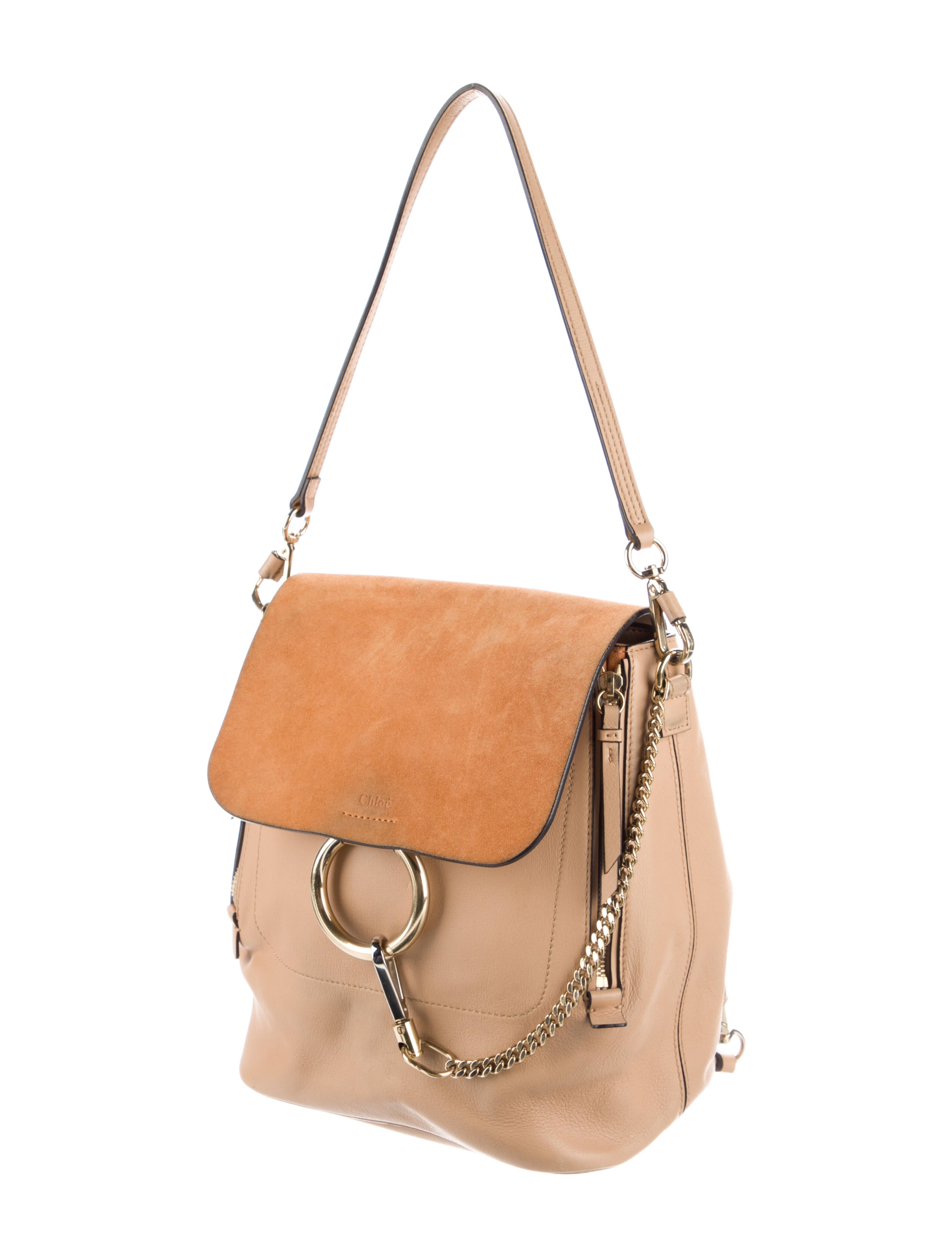 Chloé Leather Faye Backpack - Neutrals Backpacks, Handbags - CHL226453 ...
