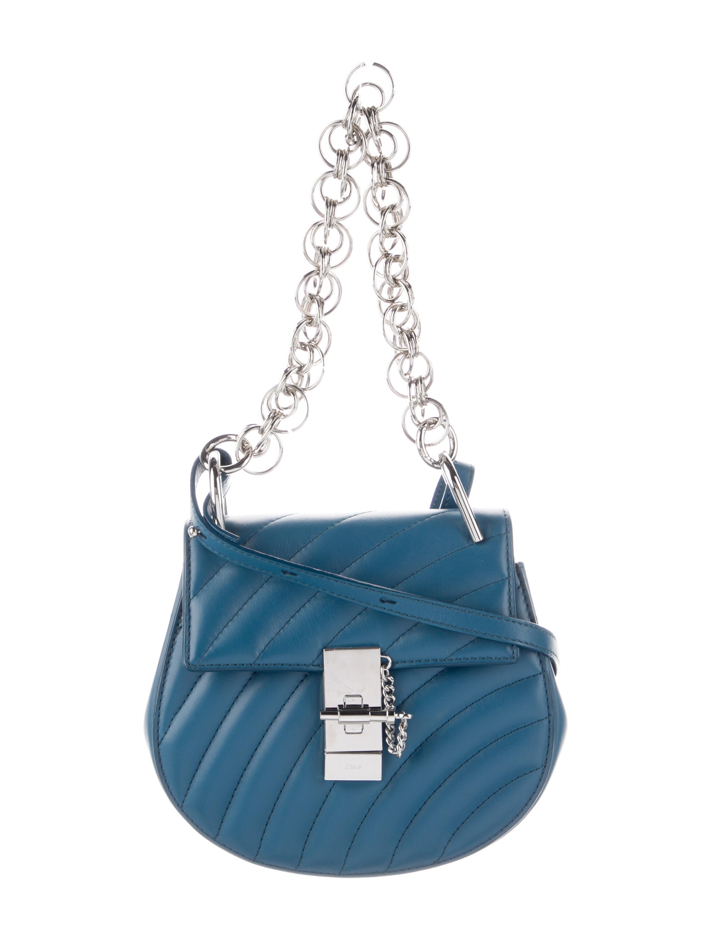 Chloé Mini Drew Bijou Crossbody Bag - Blue Crossbody Bags, Handbags ...