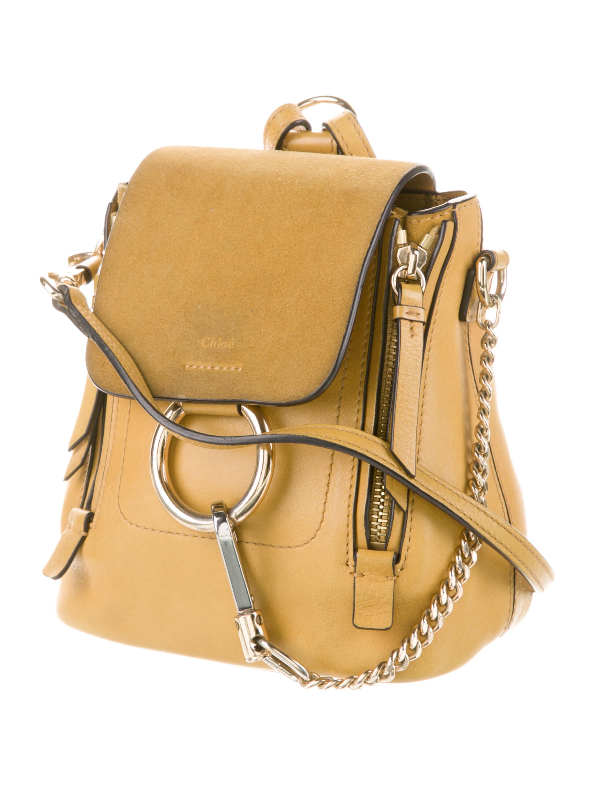 Chloé Mini Faye Backpack - Yellow Backpacks, Handbags - CHL229665 | The ...