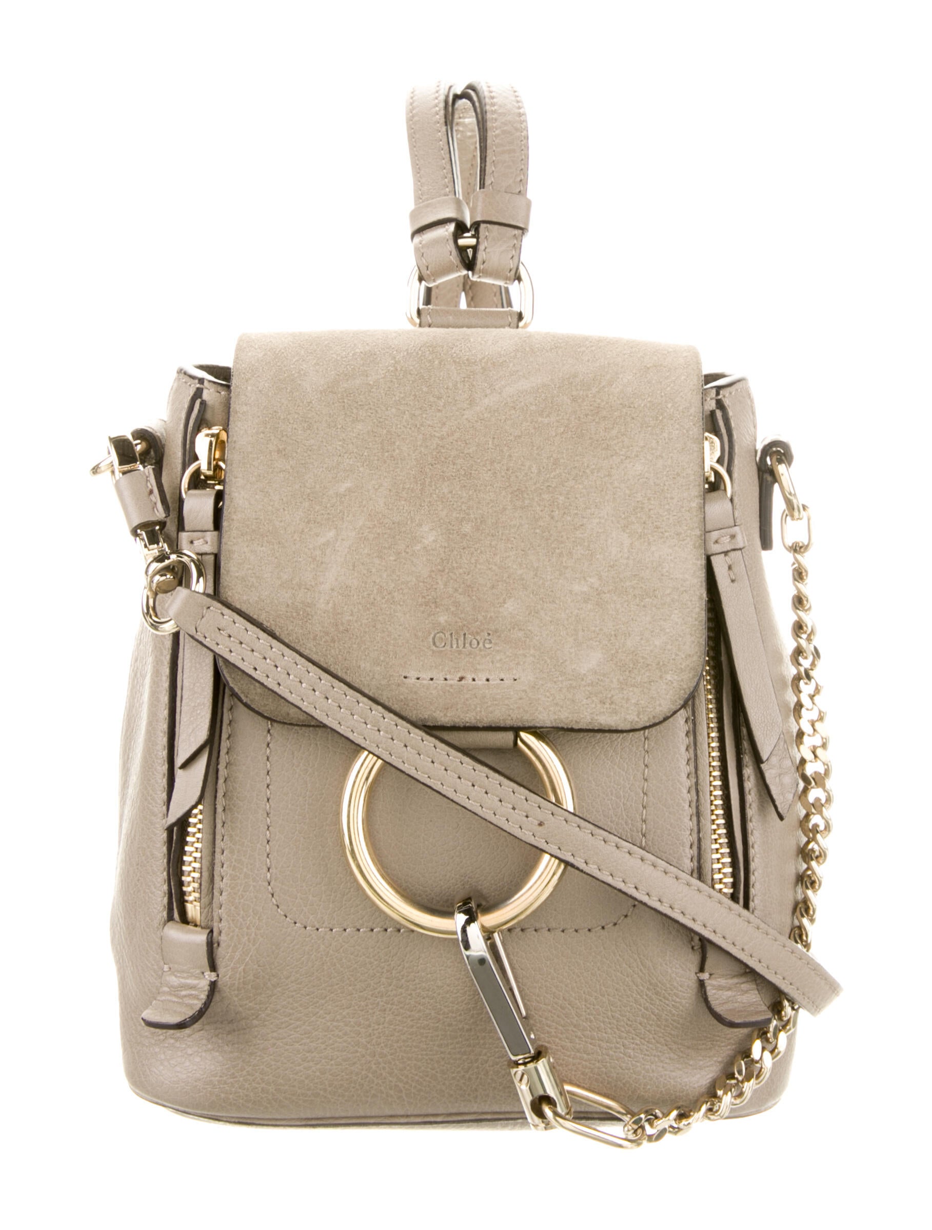 Chloé Mini Faye Backpack - Neutrals Backpacks, Handbags - CHL231085 ...