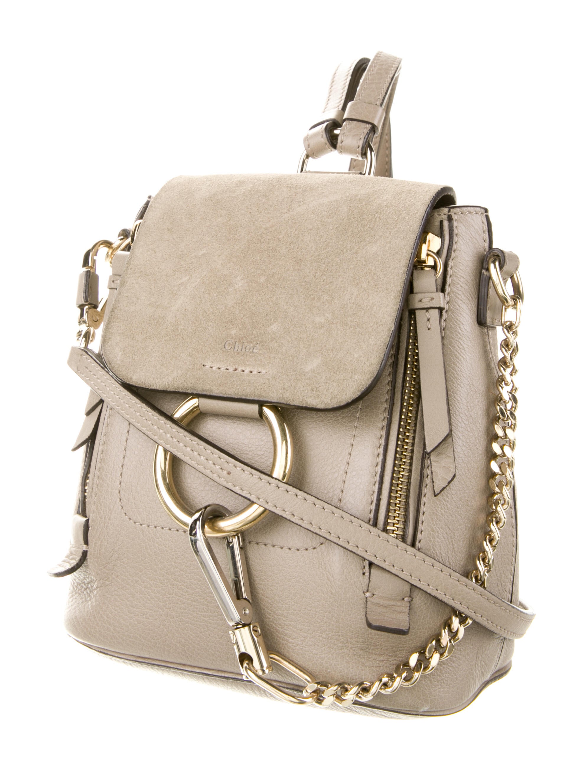 Chloé Mini Faye Backpack - Neutrals Backpacks, Handbags - CHL231085 ...