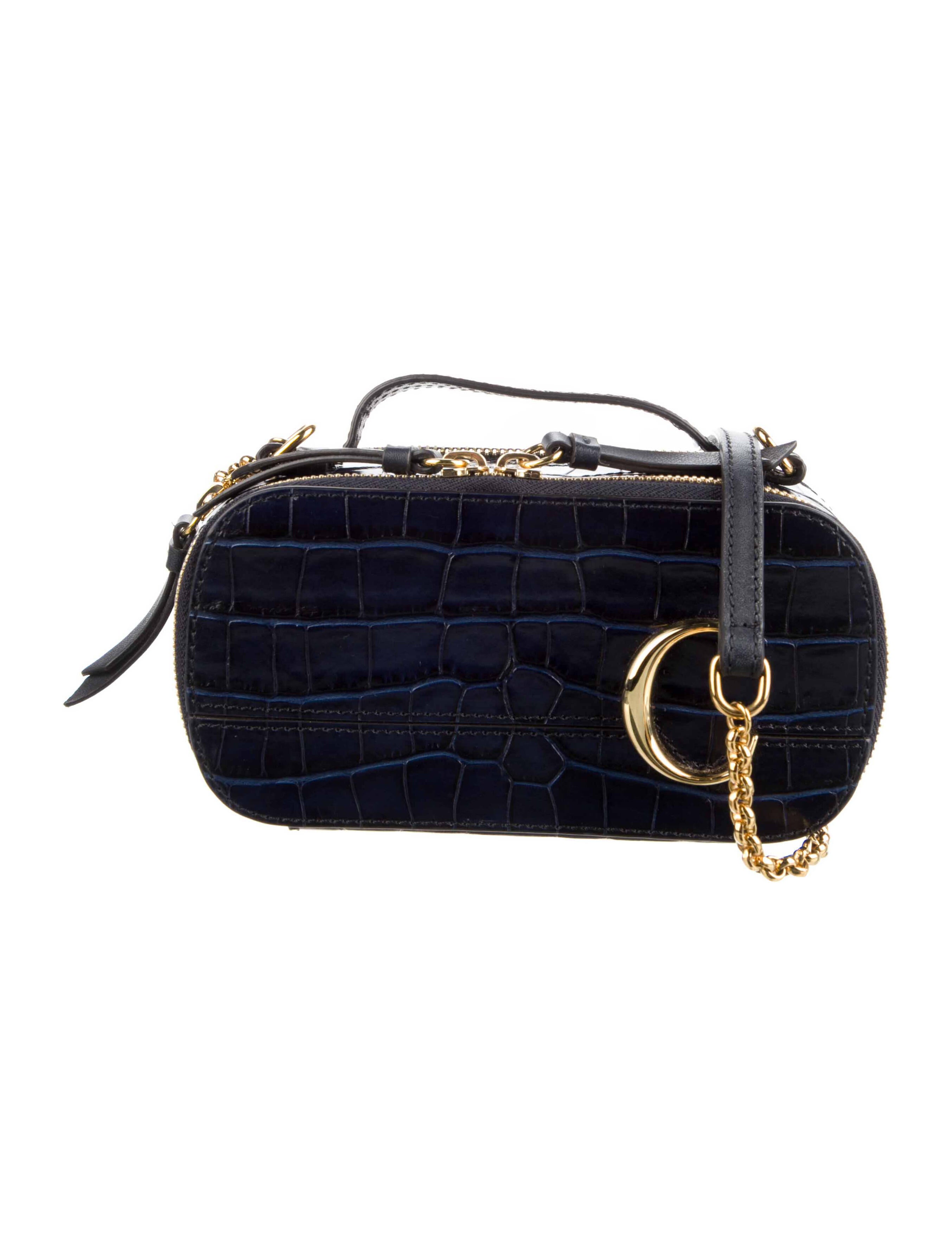 Chloé Mini C Embossed Vanity Bag - Blue Crossbody Bags, Handbags ...