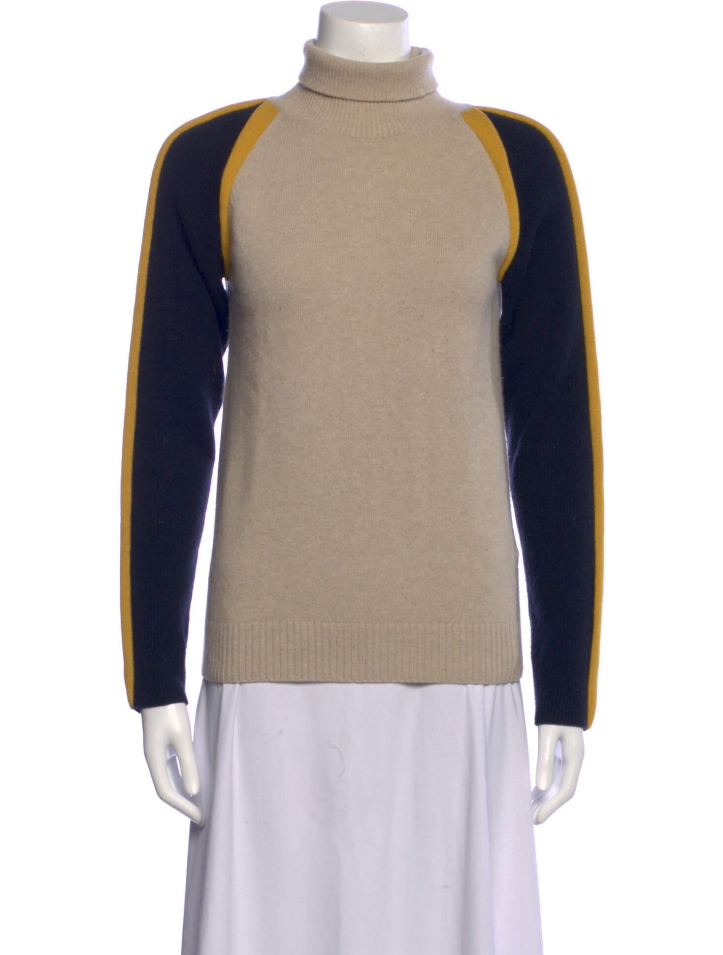 Chloé Colorblock Pattern Turtleneck Sweater - Neutrals Knitwear ...