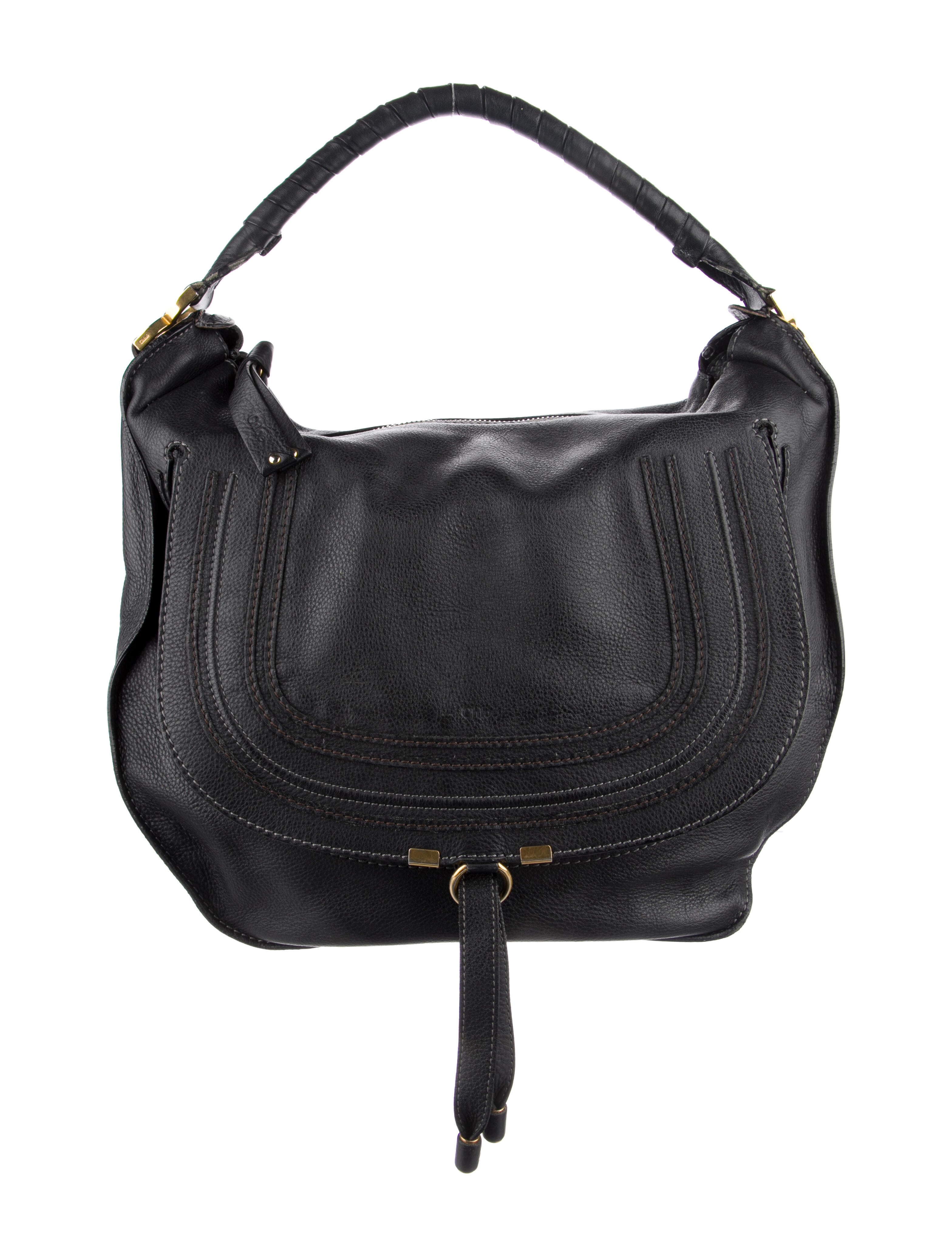 Chloé Leather Marcie Hobo Bag - Black Hobos, Handbags - CHL238819 | The ...