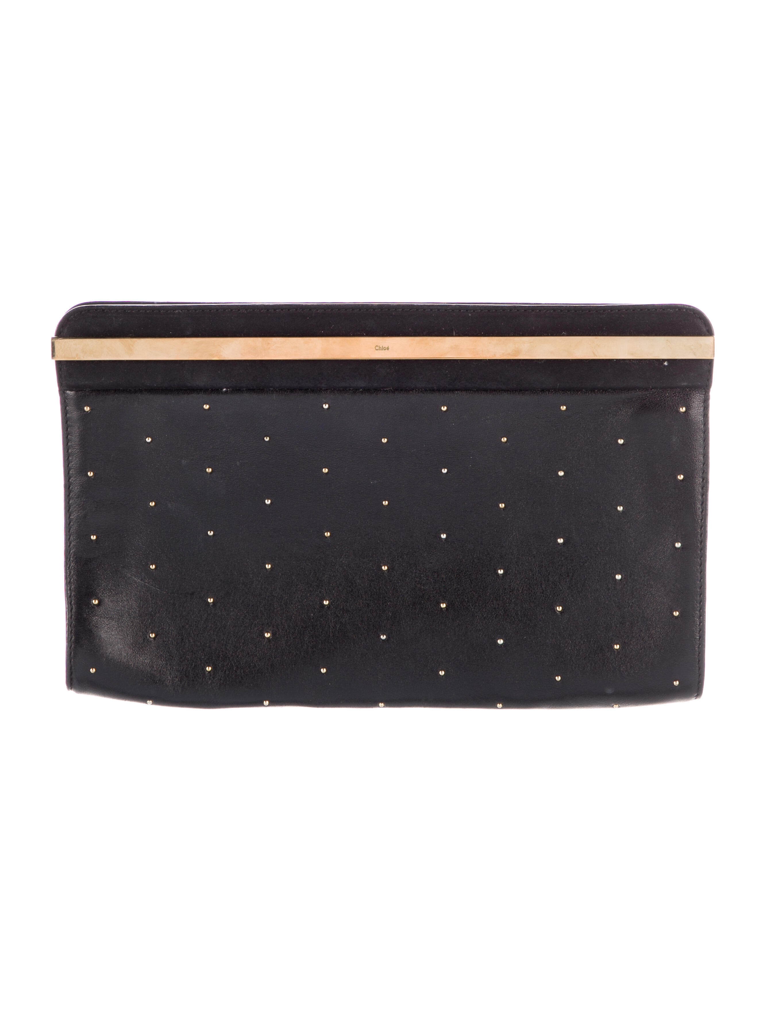 Chloé Studded Frame Clutch - Black Clutches, Handbags - CHL244011 | The ...