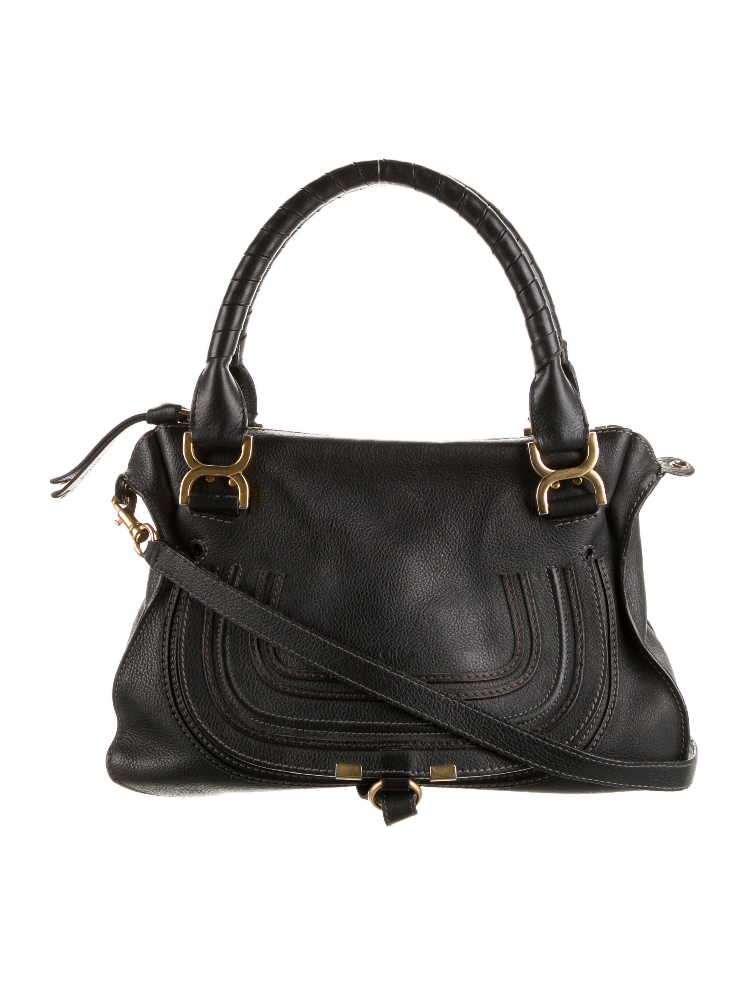 Chloé Leather Marcie Handle Bag - Brown Handle Bags, Handbags ...
