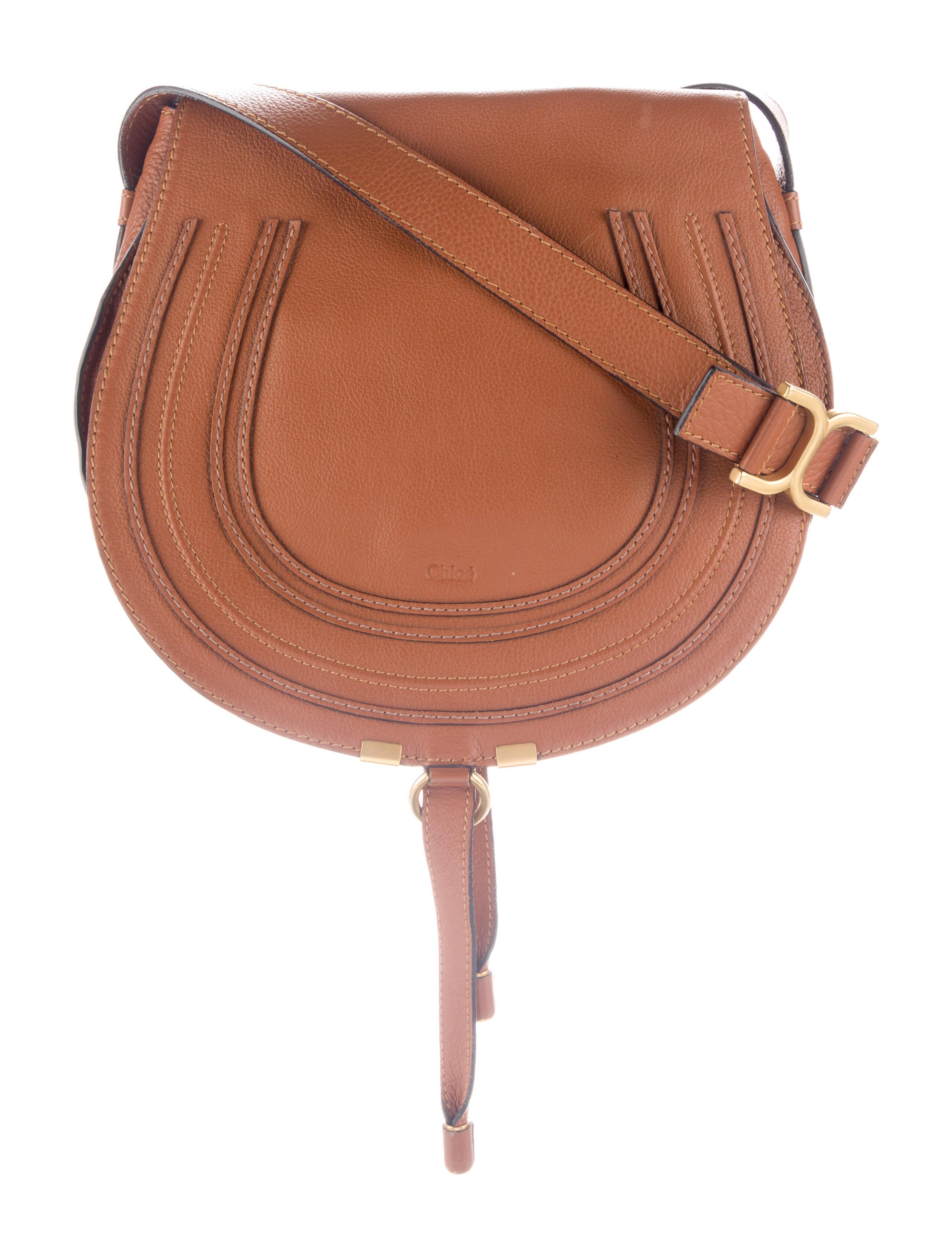 Chloé Small Leather Marcie Crossbody Bag - Burgundy Crossbody Bags ...