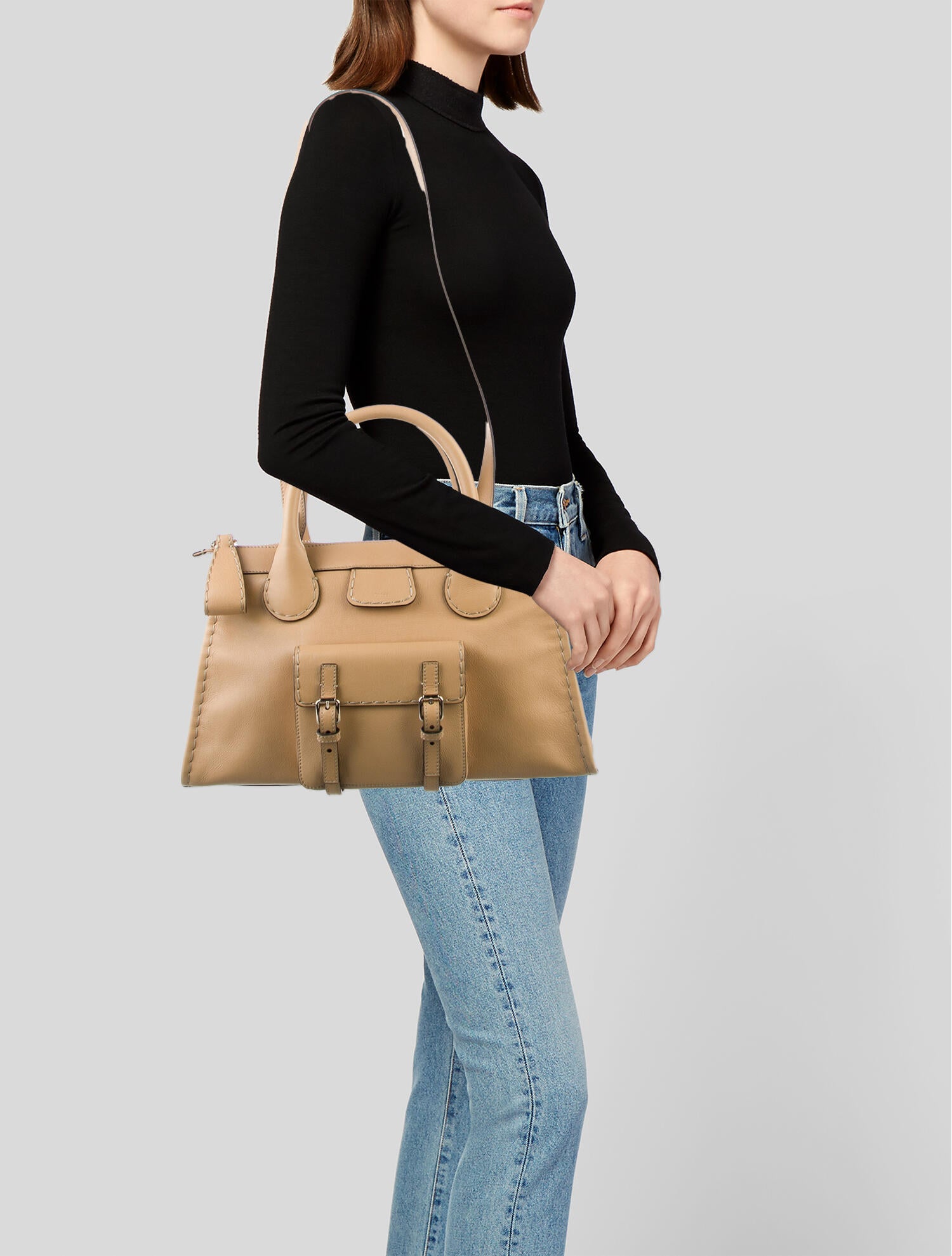 Chloé Edith Leather Tote Bag - Brown Totes, Handbags - CHL249796 | The ...