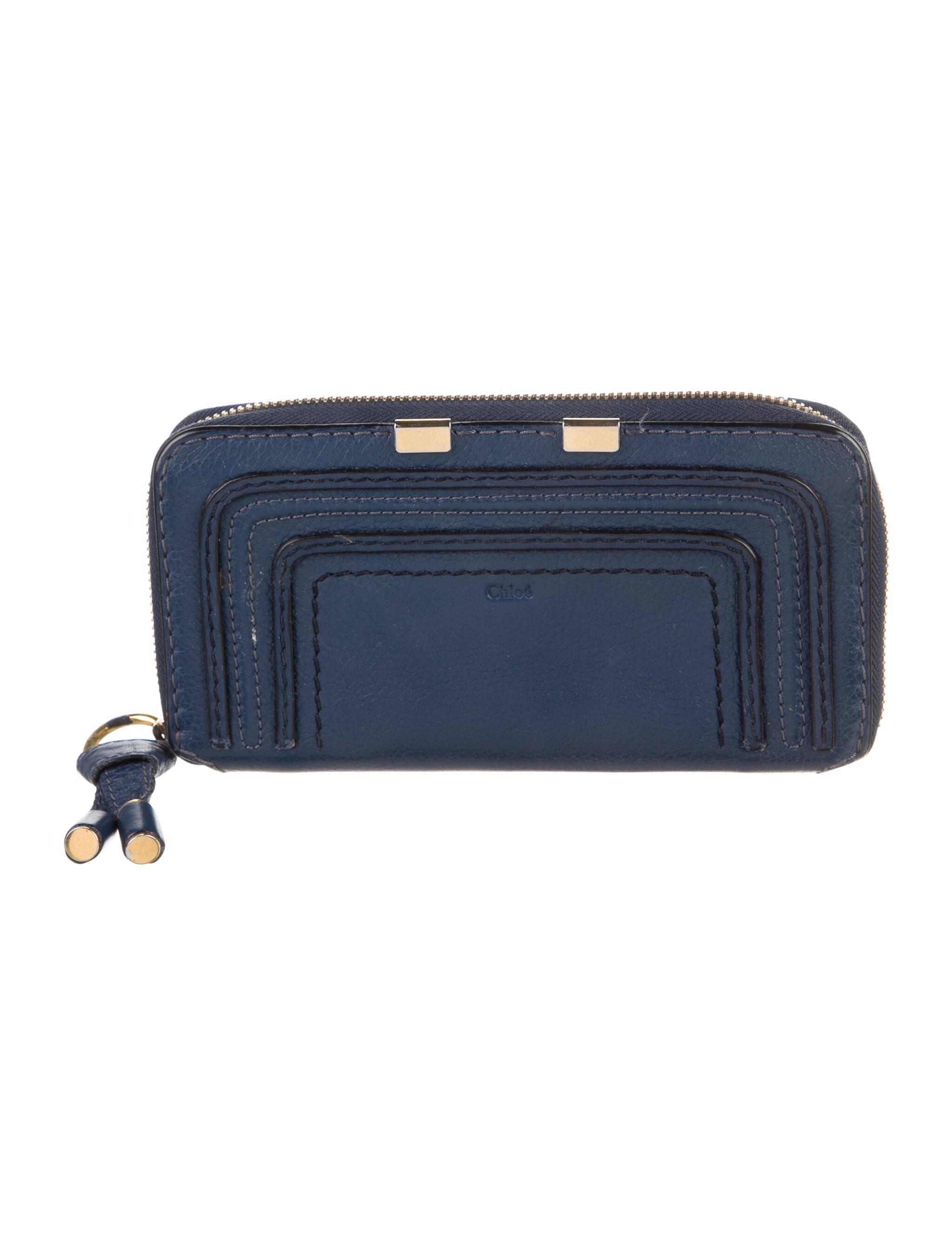 Chloé Leather Continental Wallet - Blue Wallets, Accessories ...
