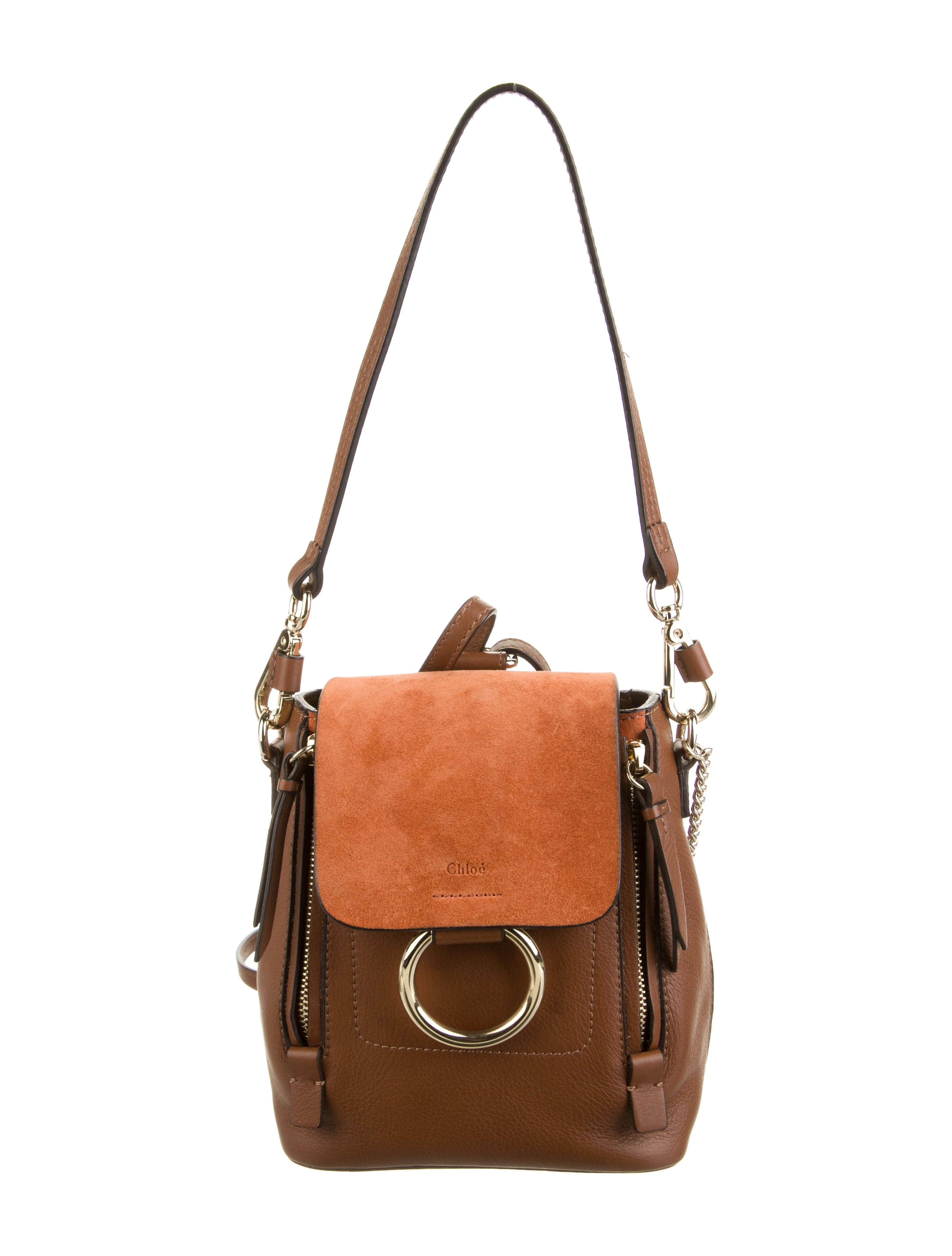 Chloé Mini Faye Backpack - Brown Backpacks, Handbags - CHL251190 | The ...