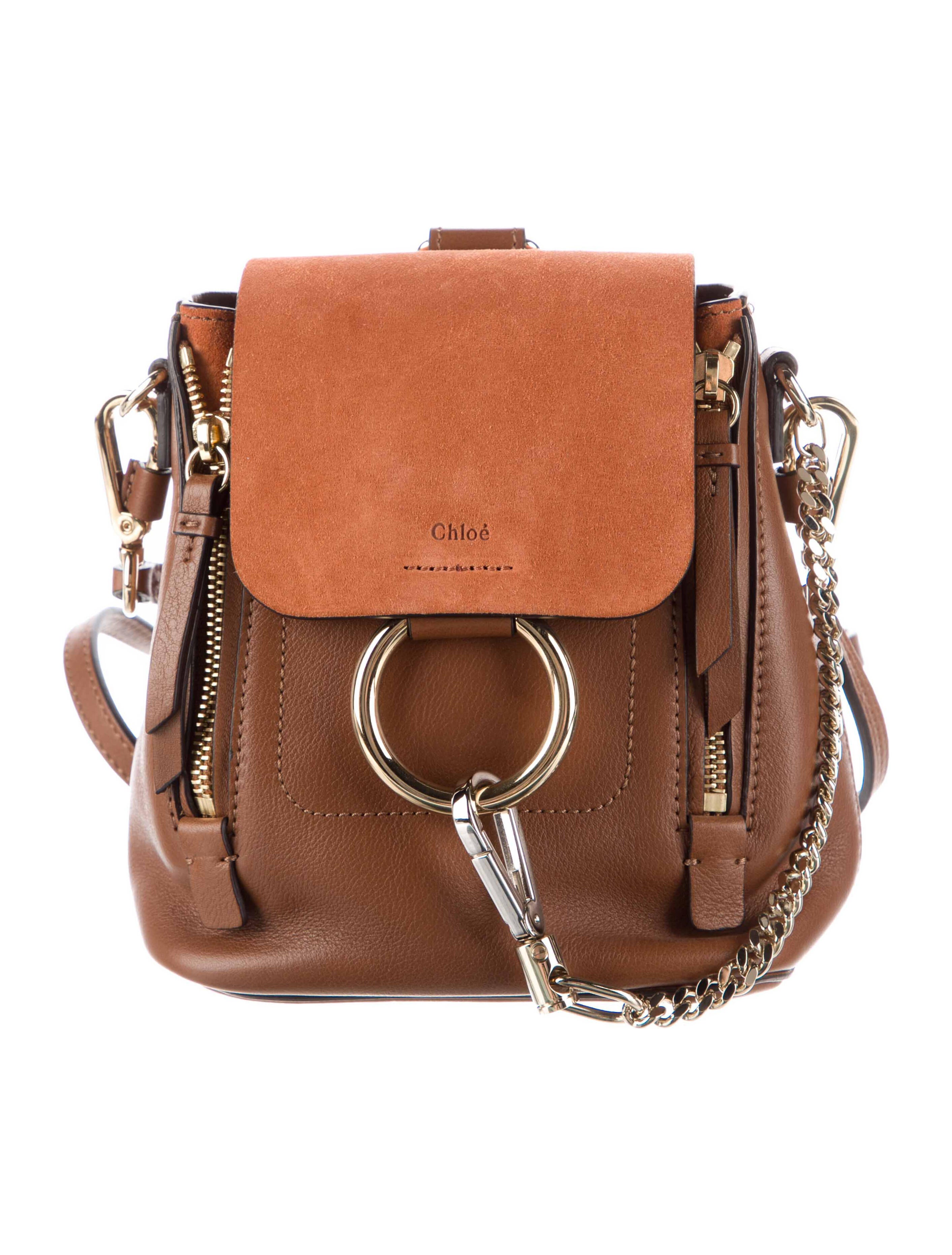 Chloé Mini Faye Backpack - Brown Backpacks, Handbags - CHL251514 | The ...