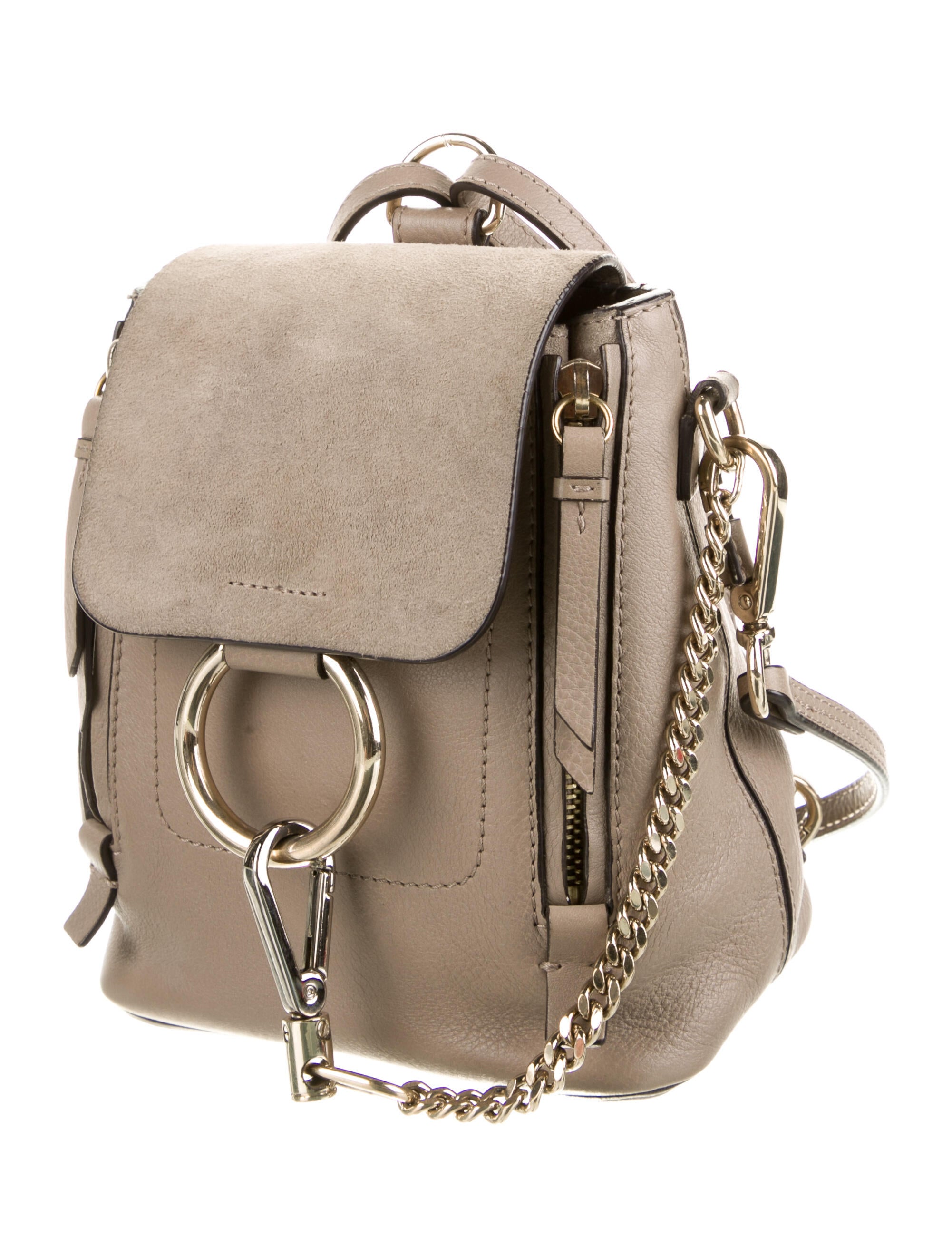 Chloé Calfskin Mini Faye Backpack - Neutrals Backpacks, Handbags ...