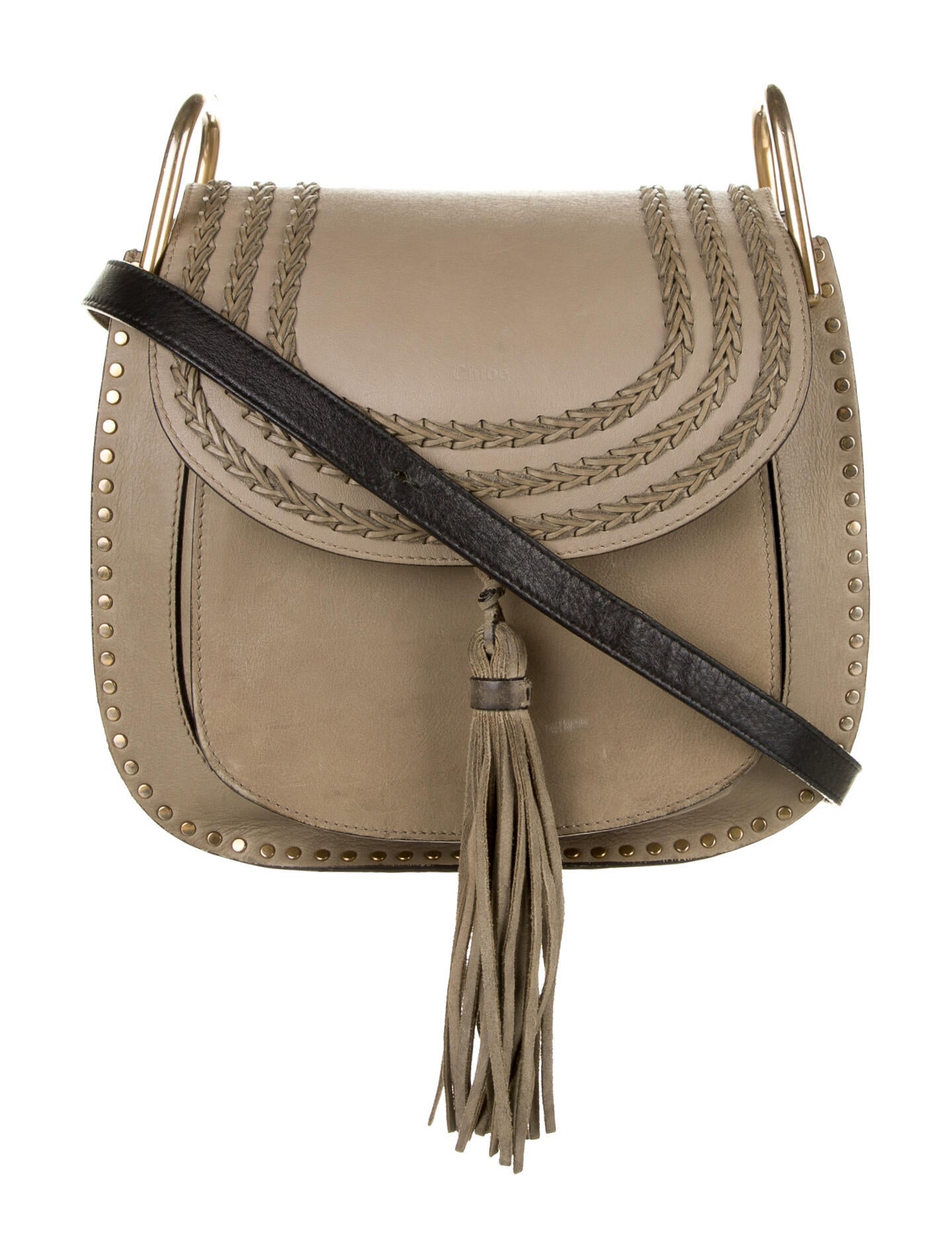 Chloé Leather Hudson Crossbody Bag - Grey Crossbody Bags, Handbags - CHL255695 | The RealReal