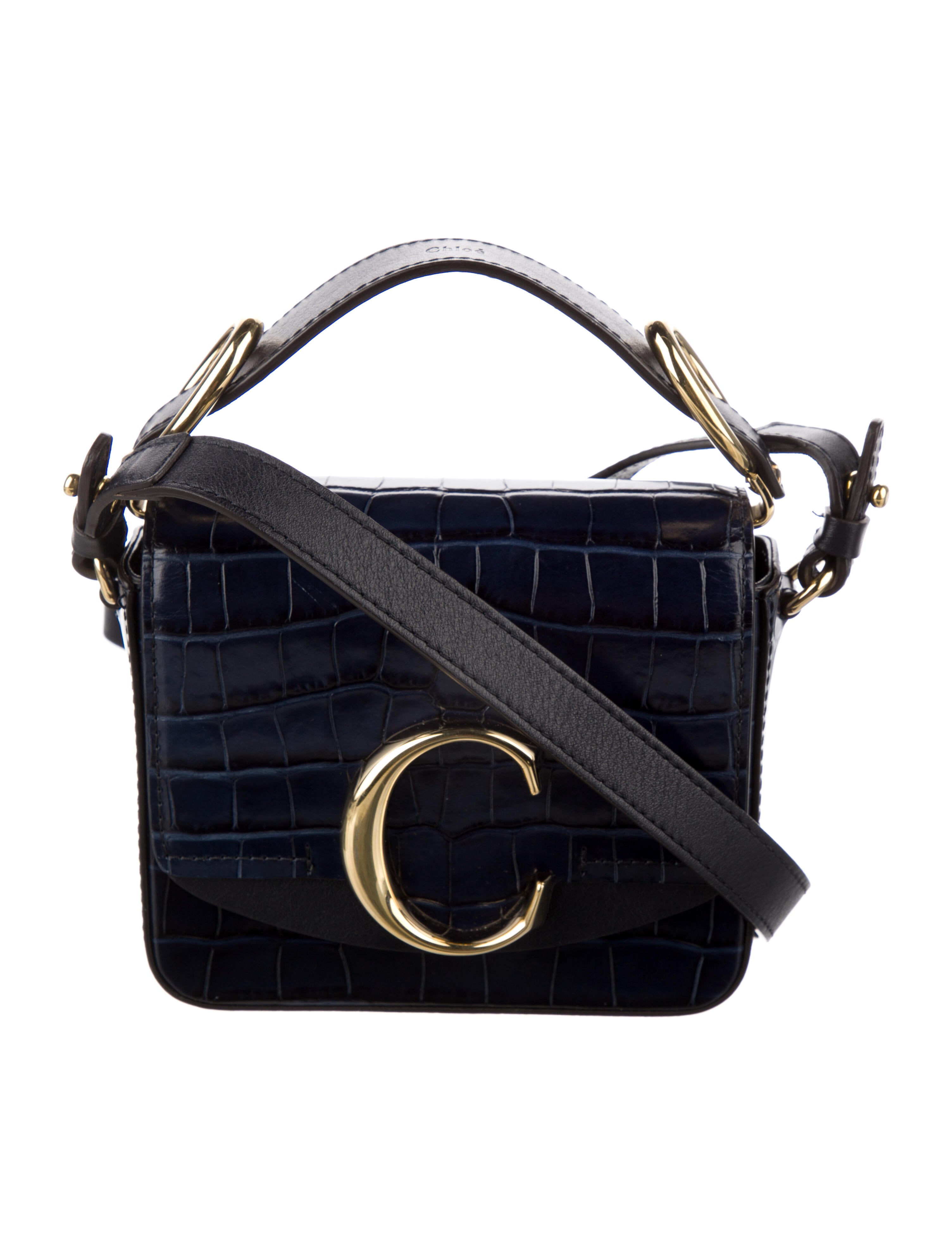 Chloé Calfskin Georgia Crossbody Bag - Blue Crossbody Bags, Handbags ...