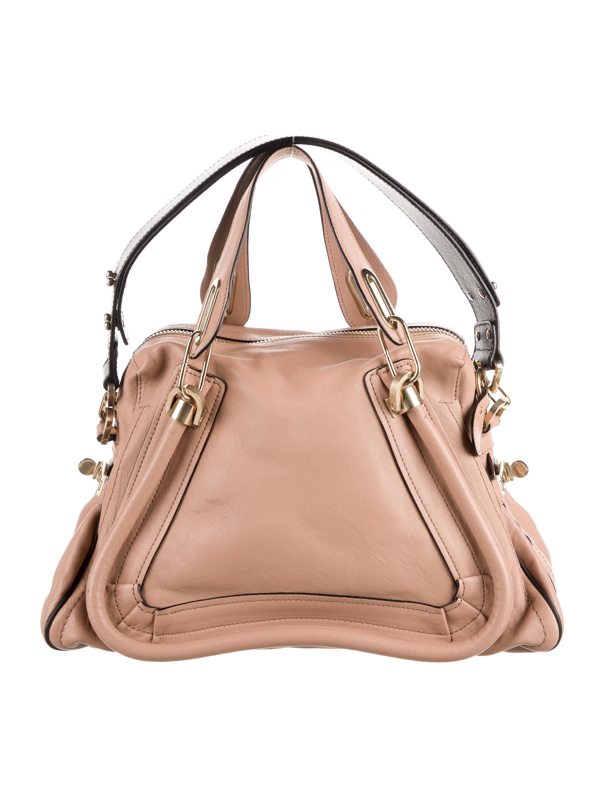 Chloé Large Leather Paraty Shoulder Bag - Brown Shoulder Bags, Handbags ...