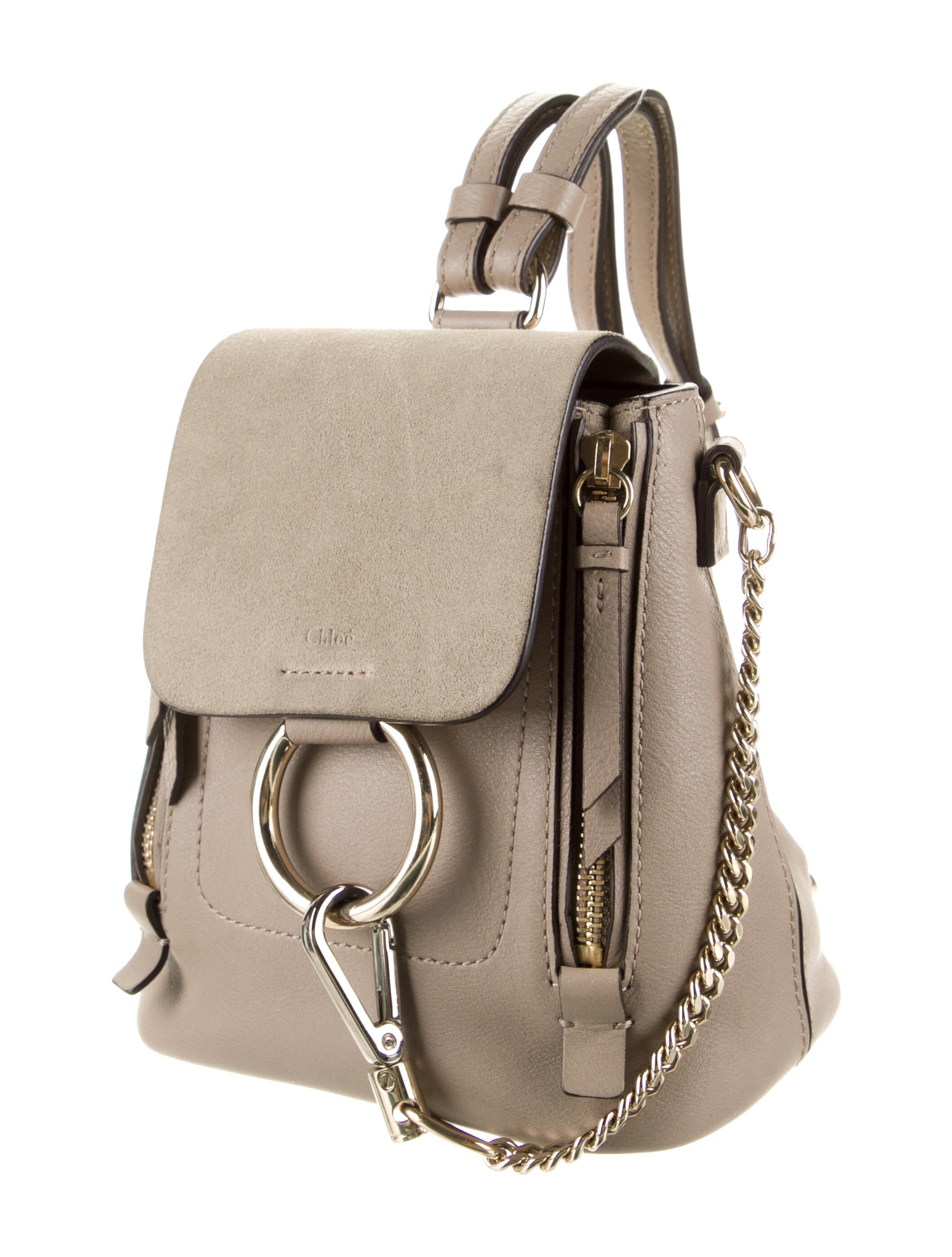 Chloé Mini Faye Backpack - Neutrals Backpacks, Handbags - CHL258891 ...