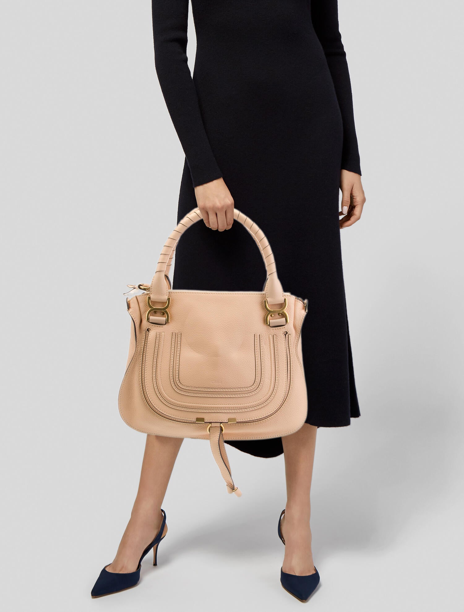 Chloé Leather Marcie Shoulder Bag - Brown Shoulder Bags, Handbags - CHL268466 | The RealReal