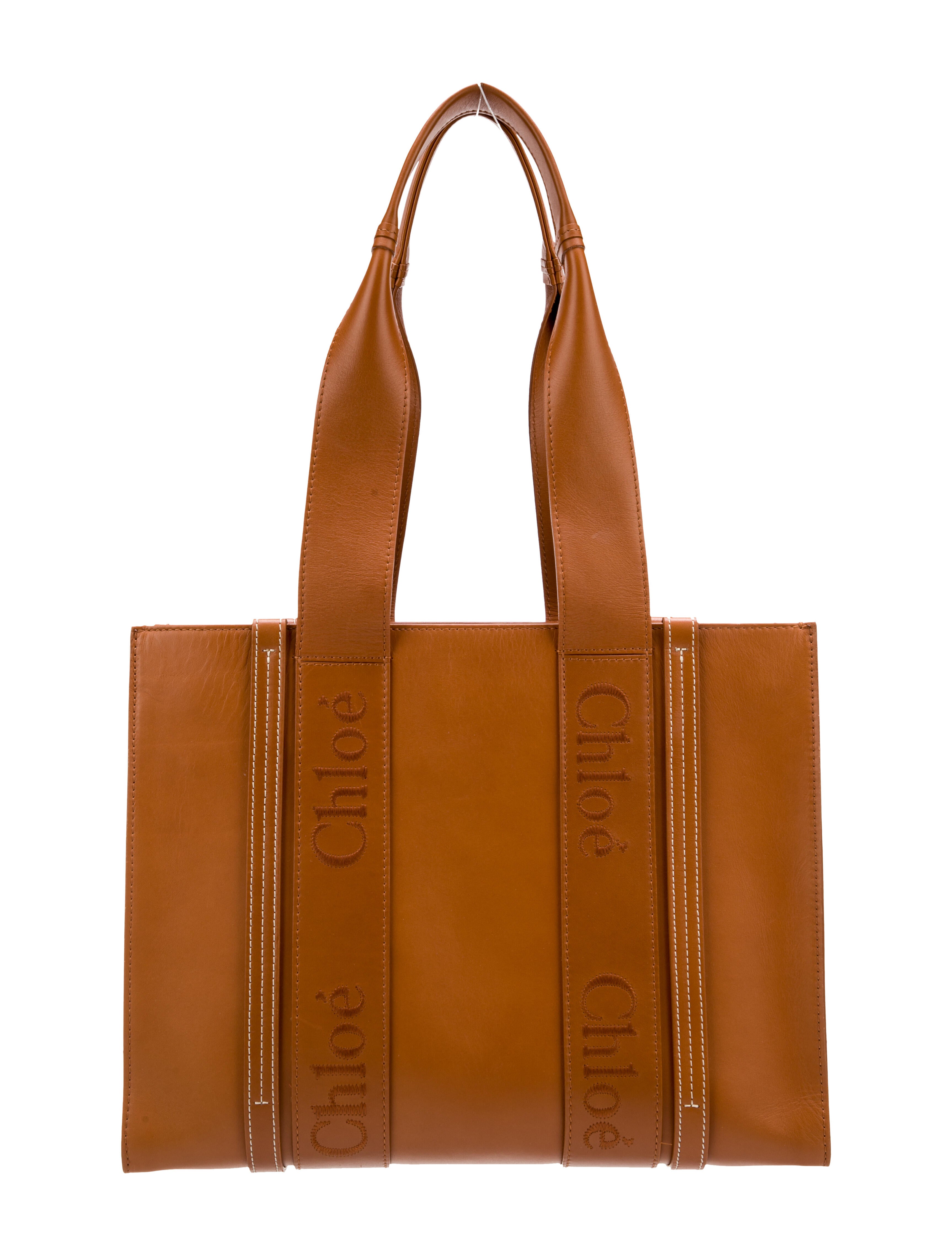 Chloé Woody Leather Tote - Brown Totes, Handbags - CHL272662 | The RealReal