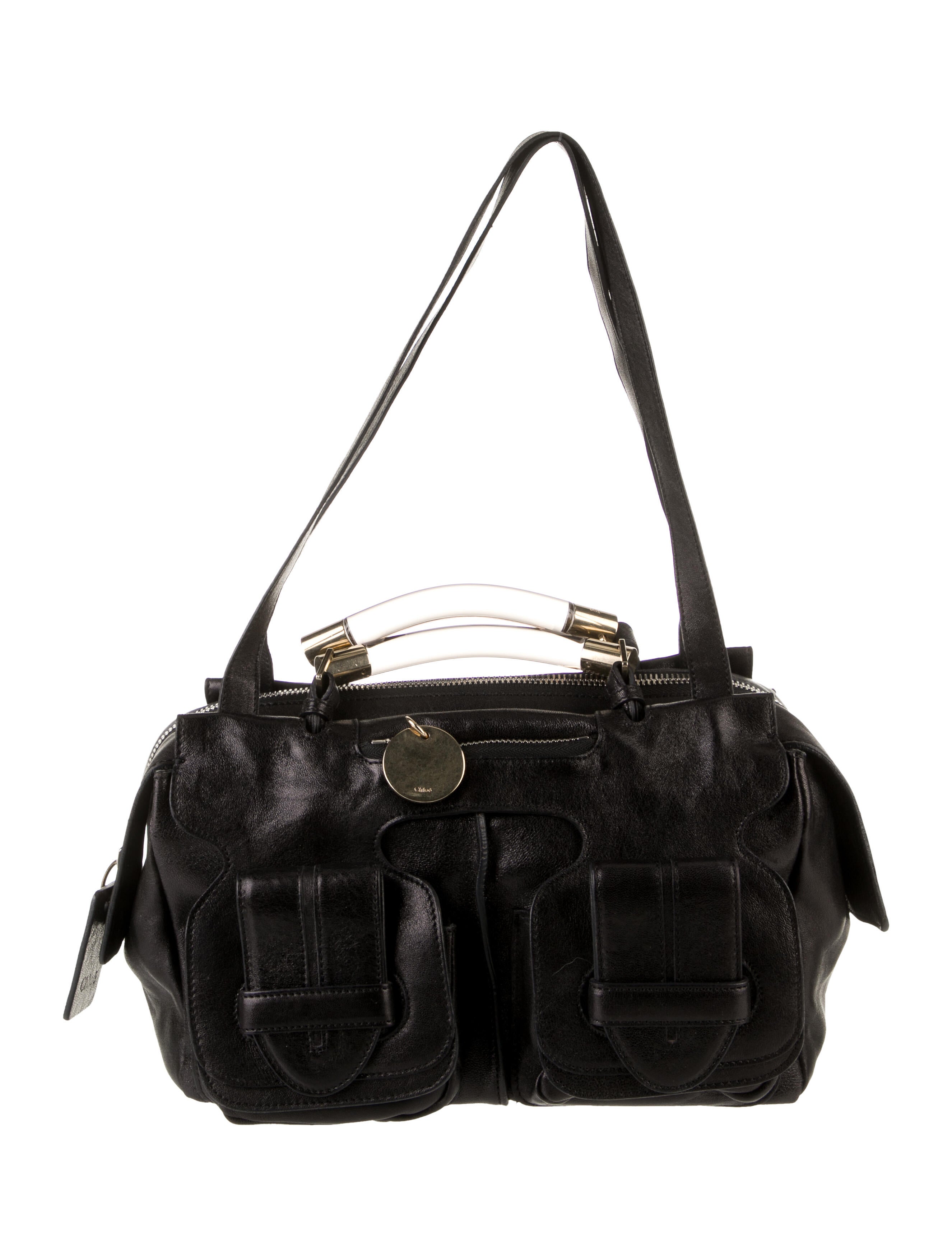Chloé Solid Leather Shoulder Bag - Black Shoulder Bags, Handbags ...