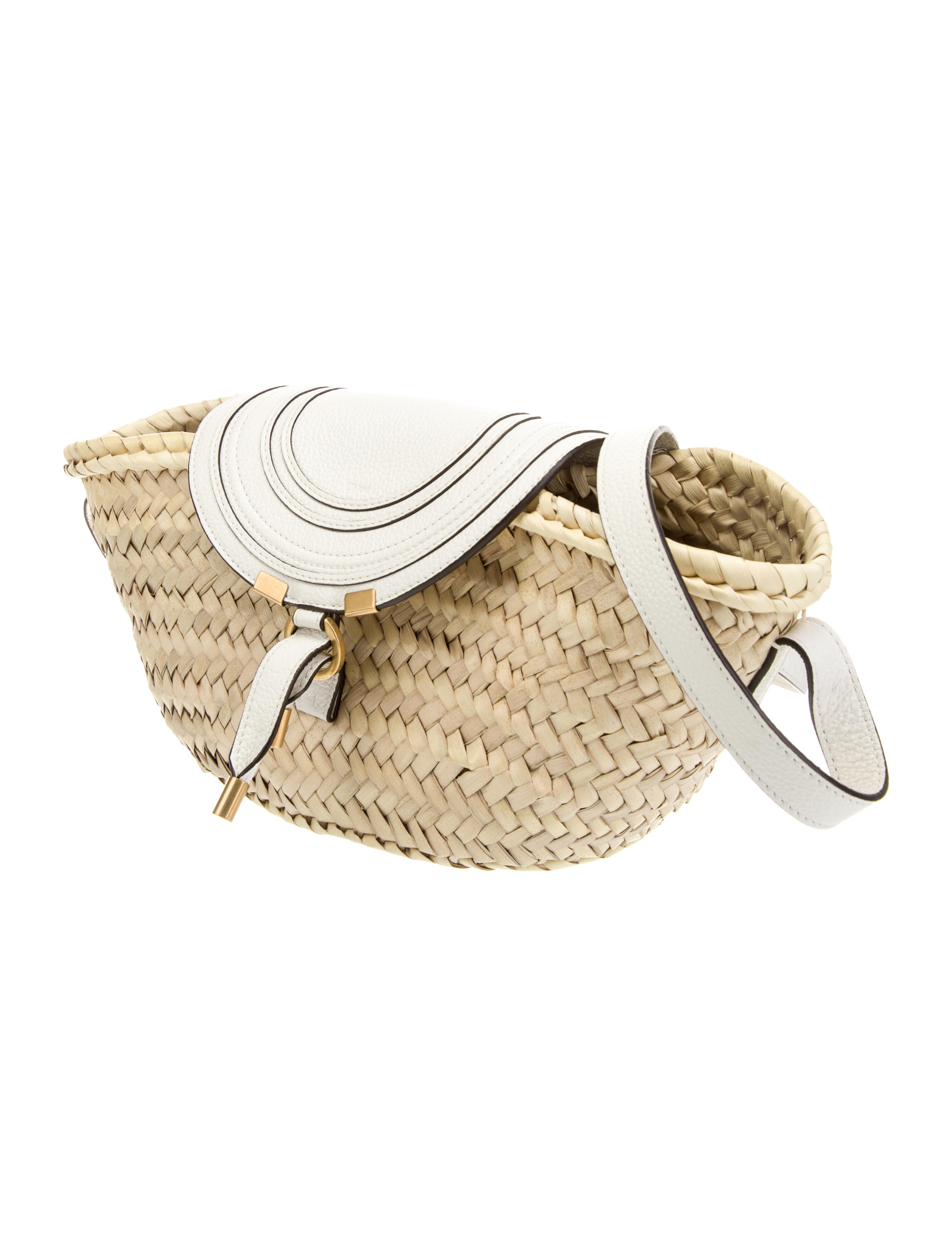 Chloé Leather-Trimmed Raffia Crossbody Bag - Neutrals Crossbody Bags ...