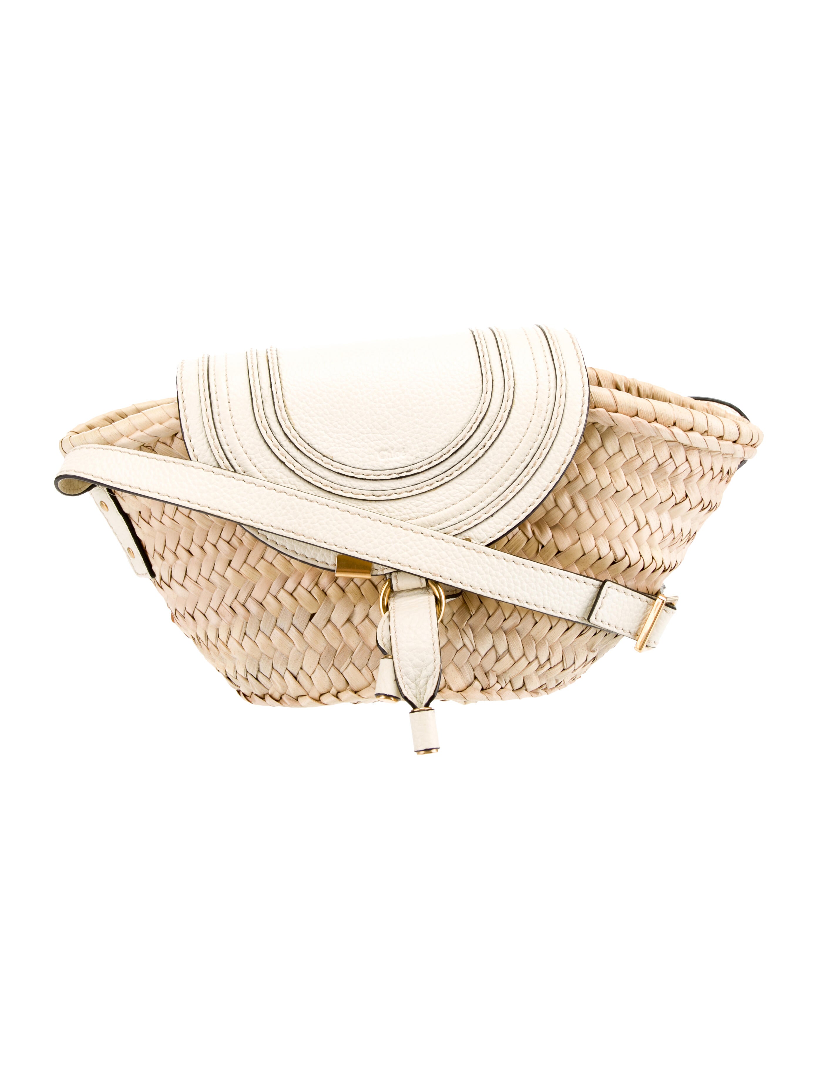 Chloé Raffia Basket Crossbody Bag - Neutrals Crossbody Bags, Handbags ...