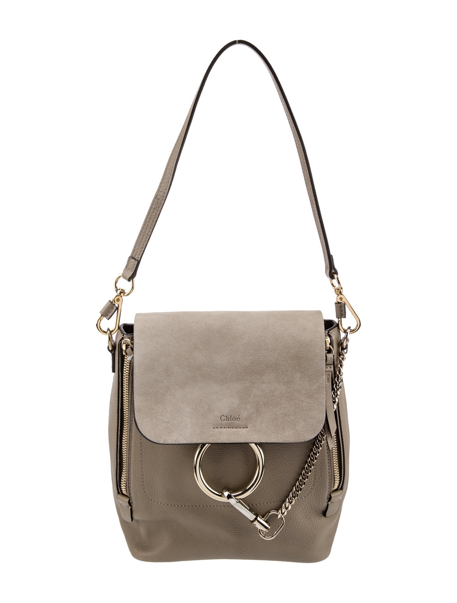 Chloé Leather Faye Backpack - Neutrals Backpacks, Handbags - CHL278095 ...