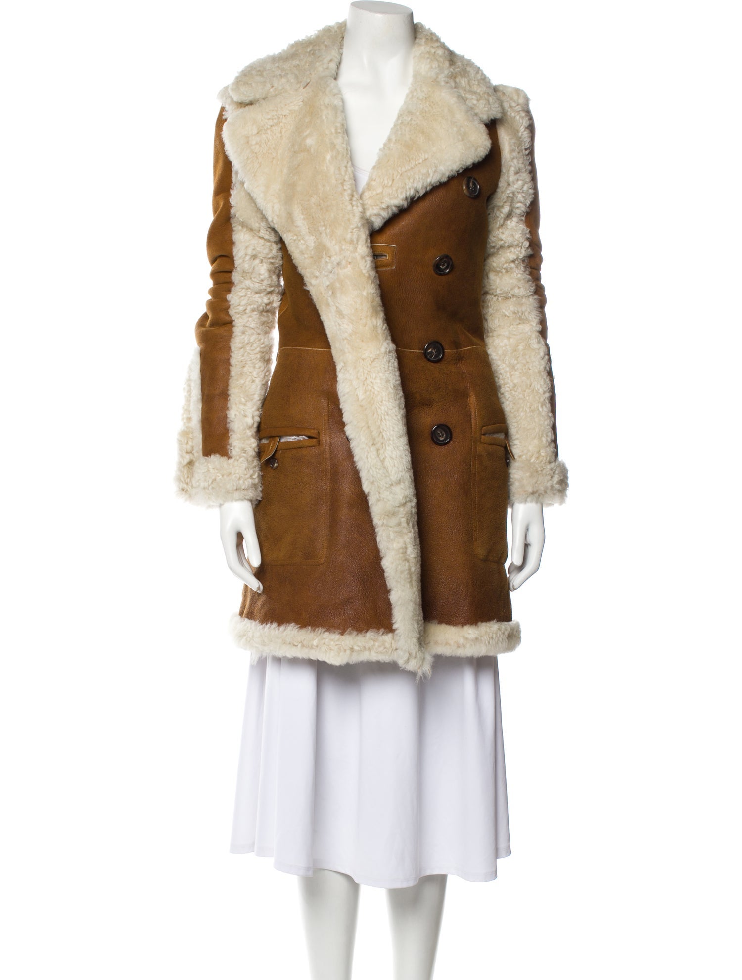 Chloé Shearling Fur Coat - Neutrals Coats, Clothing - CHL279159 | The ...
