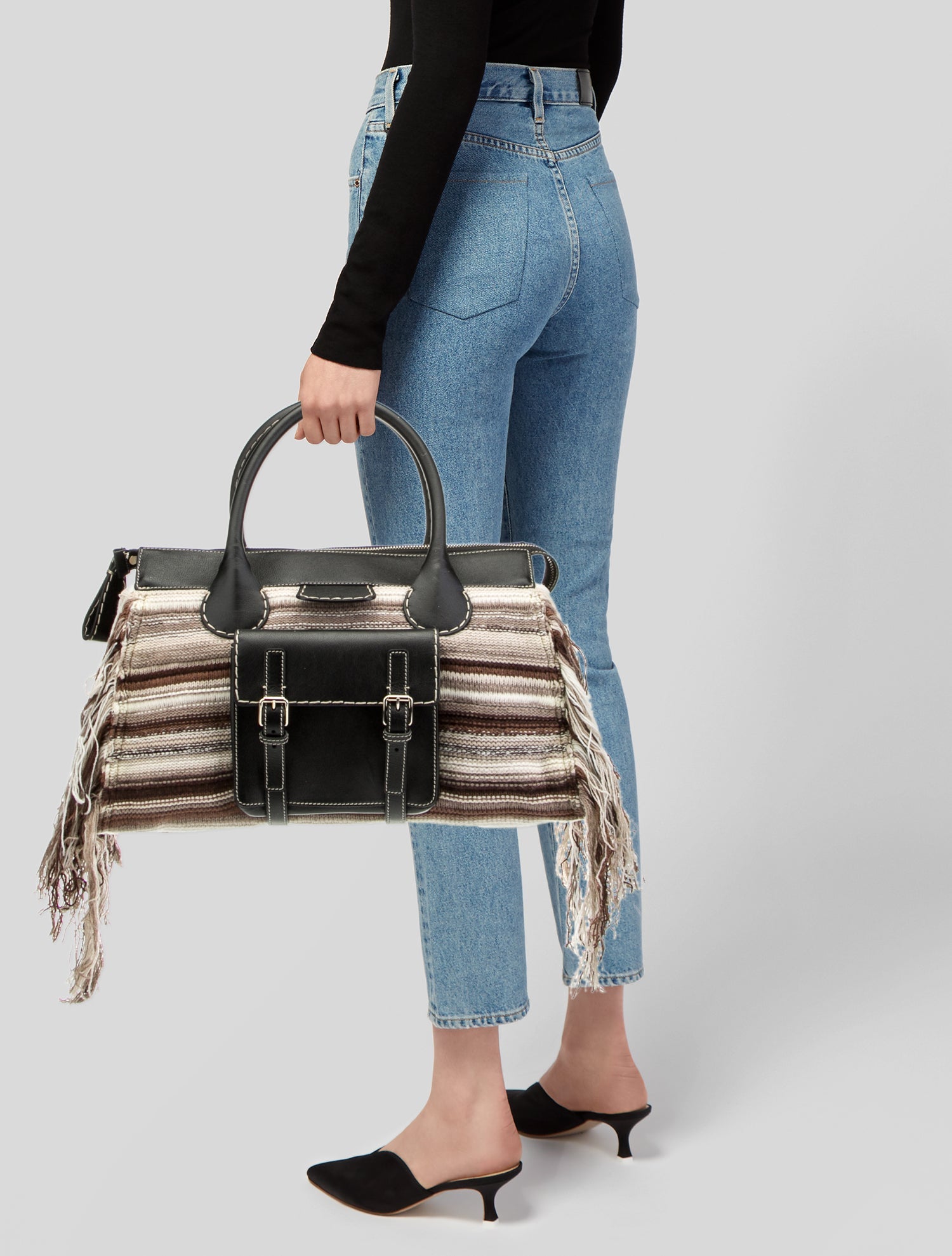 Chloé Large Recycled Cashmere Edith Day Bag - Neutrals Totes, Handbags ...