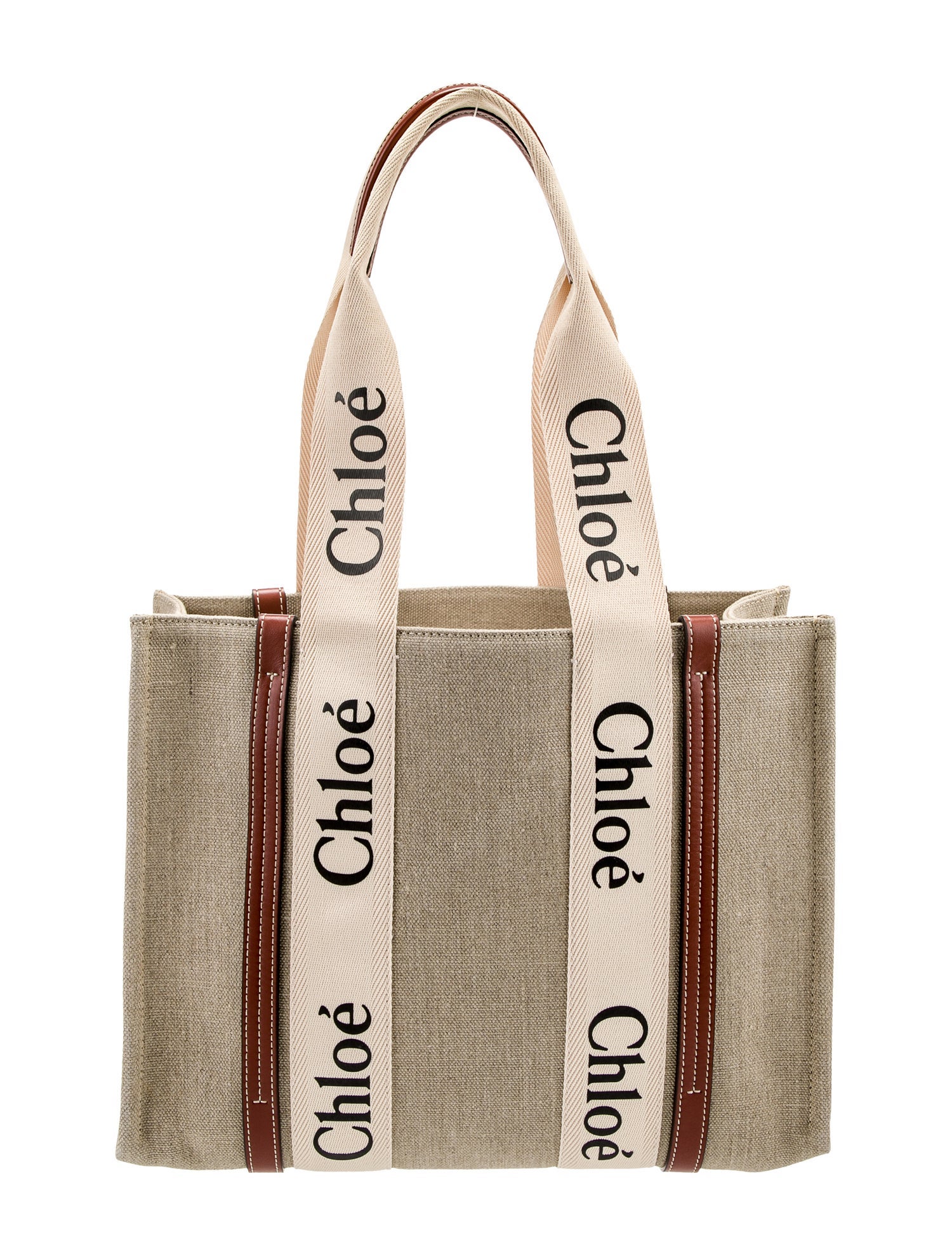 Chloé Canvas Mini Woody Tote Bag - Neutrals Totes, Handbags - CHL268238 ...