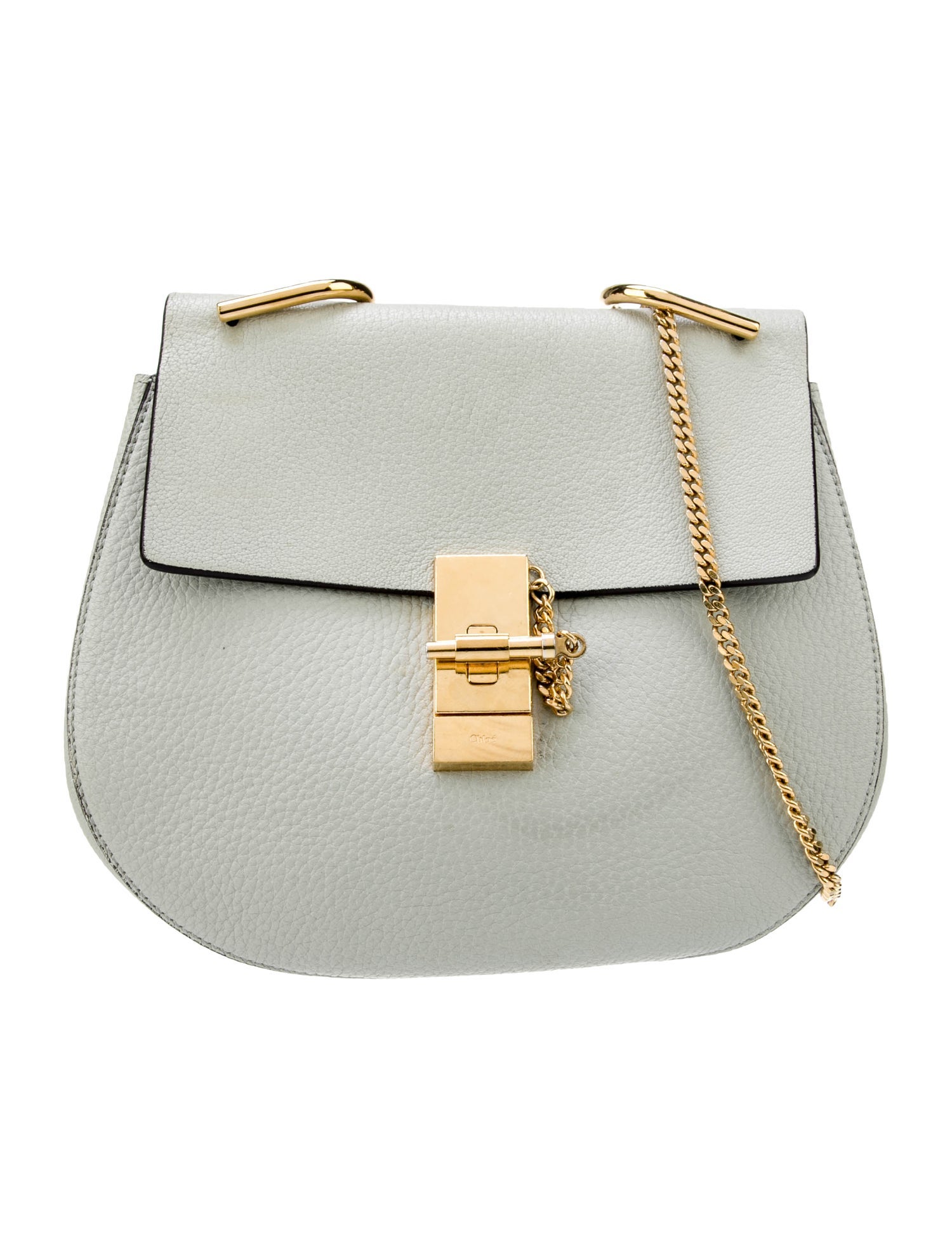 Chloé Drew Leather Shoulder Bag - Blue Shoulder Bags, Handbags ...