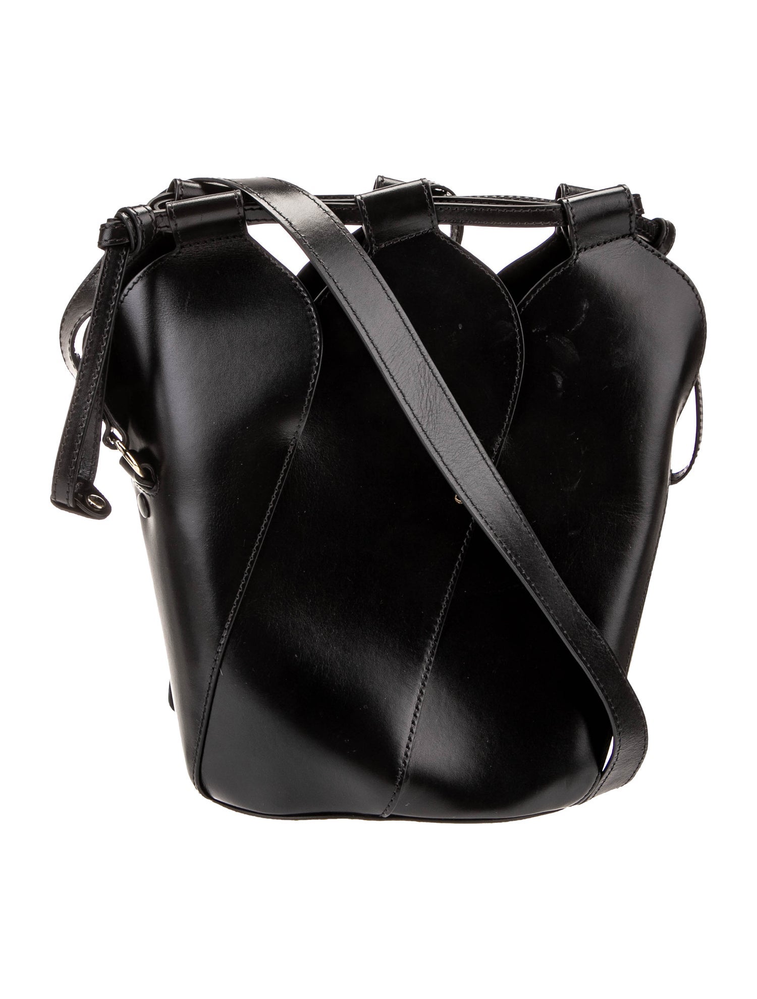 Cartier solid leather bucket bag - Burgundy Bucket Bags, Handbags ...