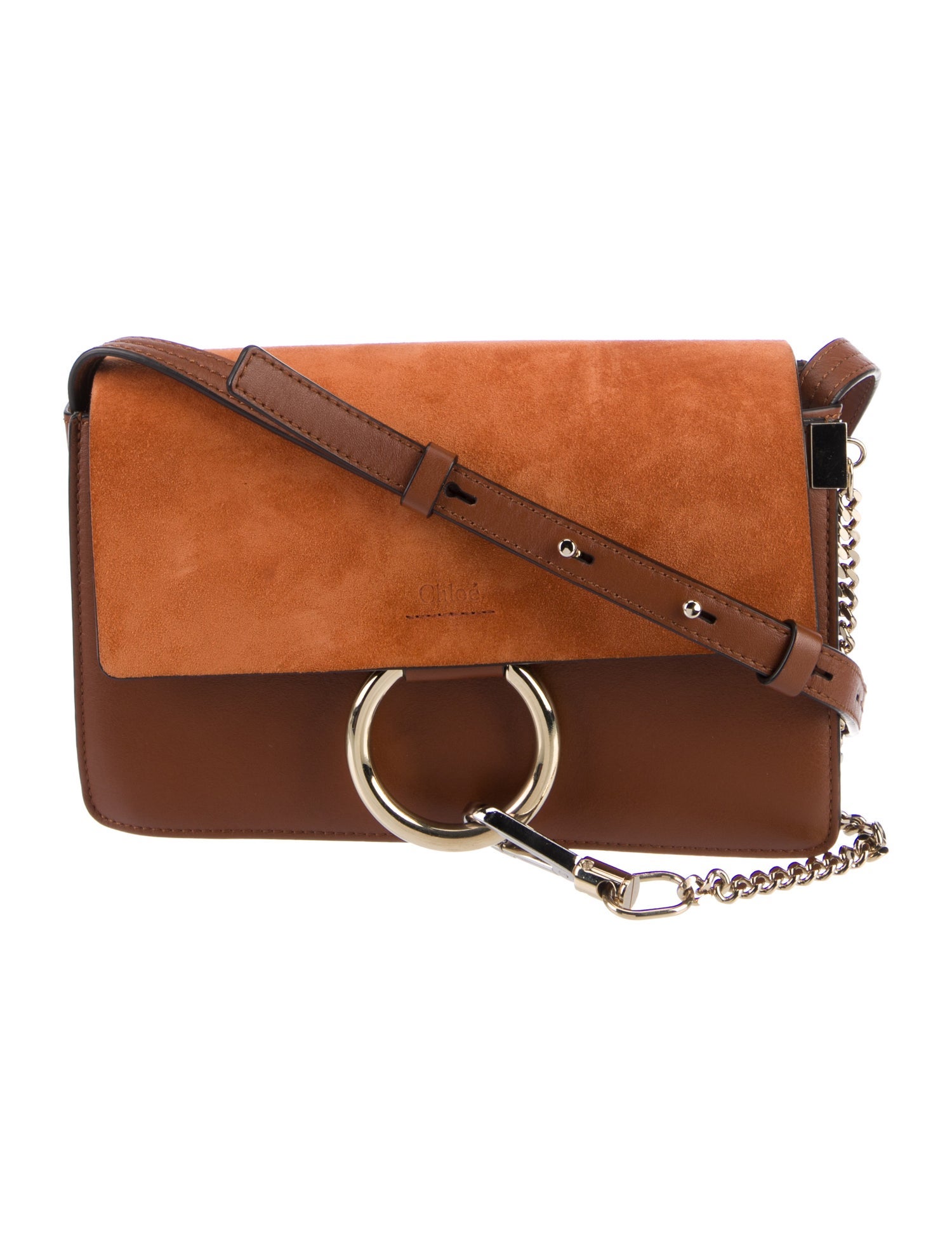Chloé Leather Chain Linked Crossbody Bag - Brown Crossbody Bags ...